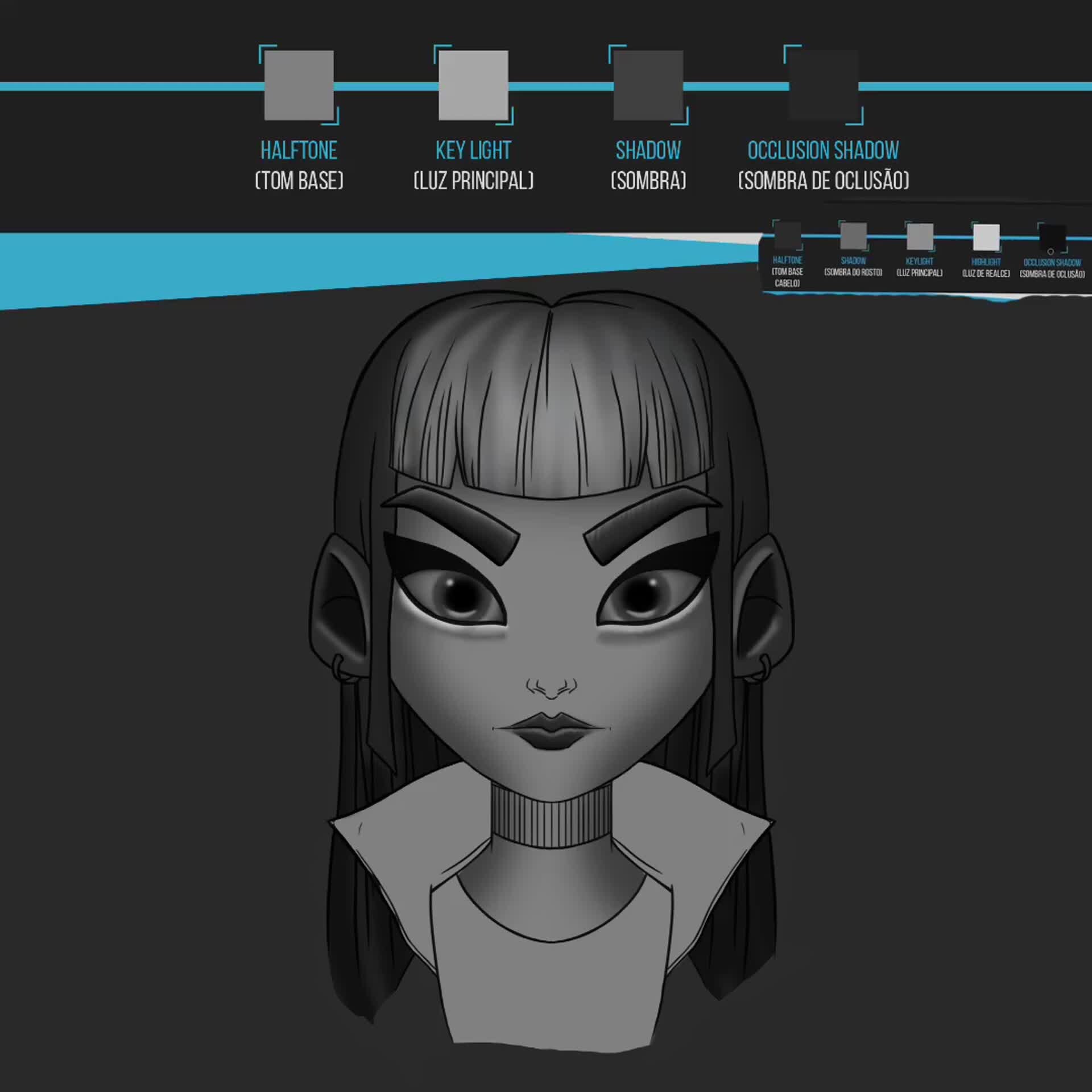 ArtStation - grey girl