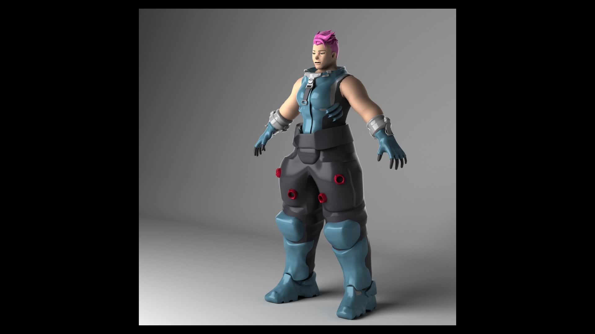 ArtStation - Overwatch Zarya Model and Walk Cycle
