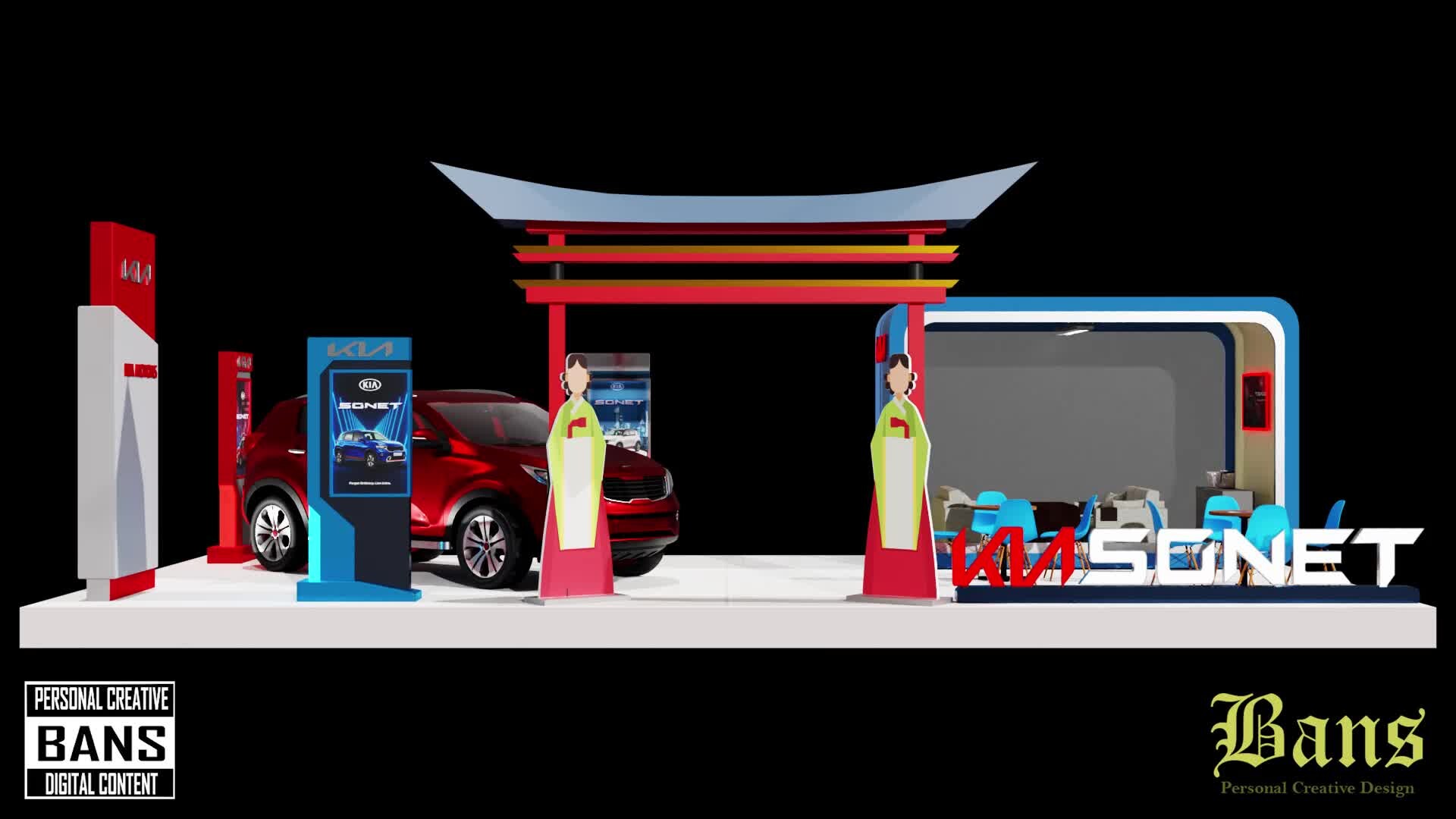 ArtStation - 3D Motion Expo Booth KIA Collaboration With Hypermart 2022