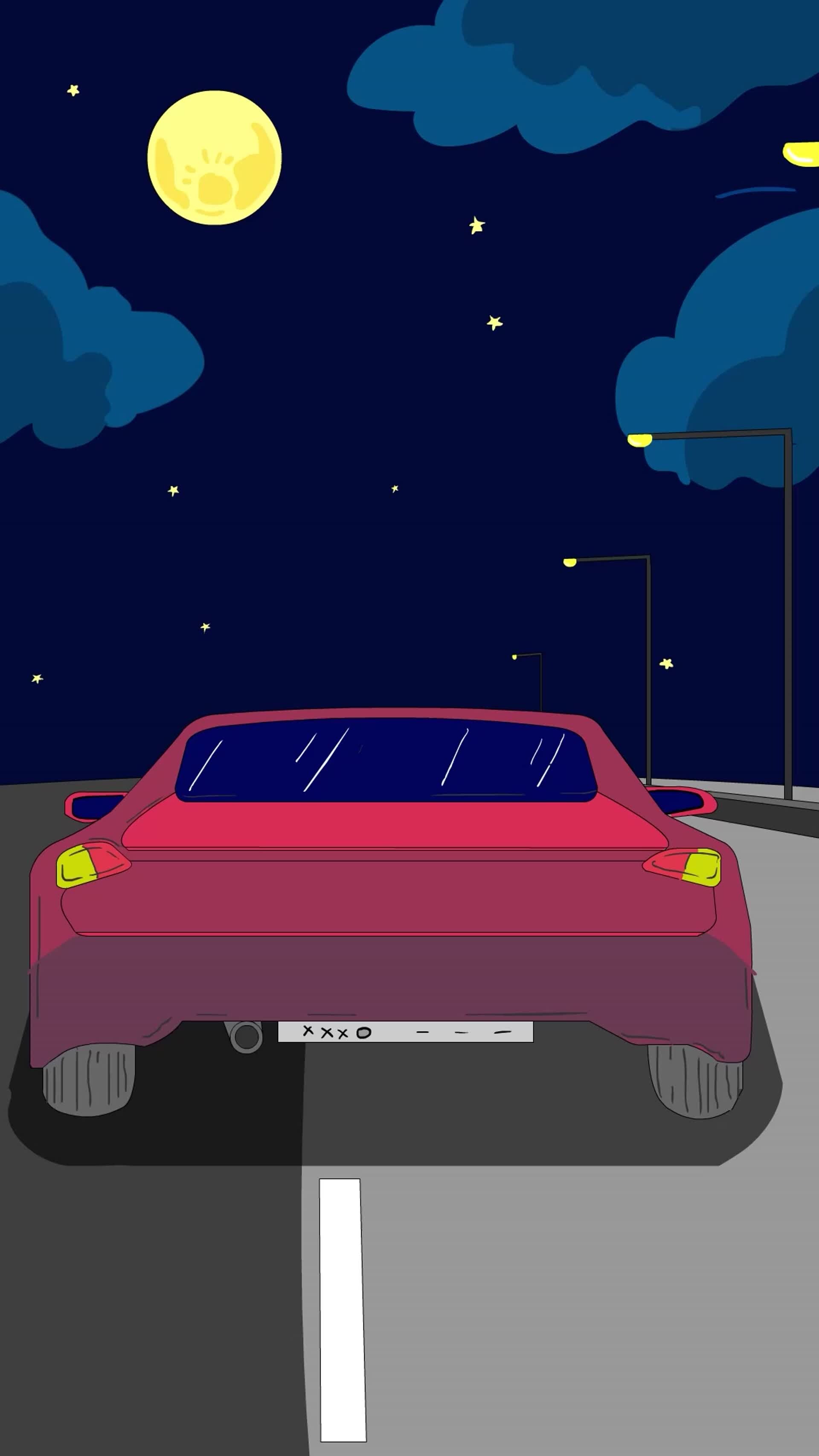 ArtStation - Short animation of car on road