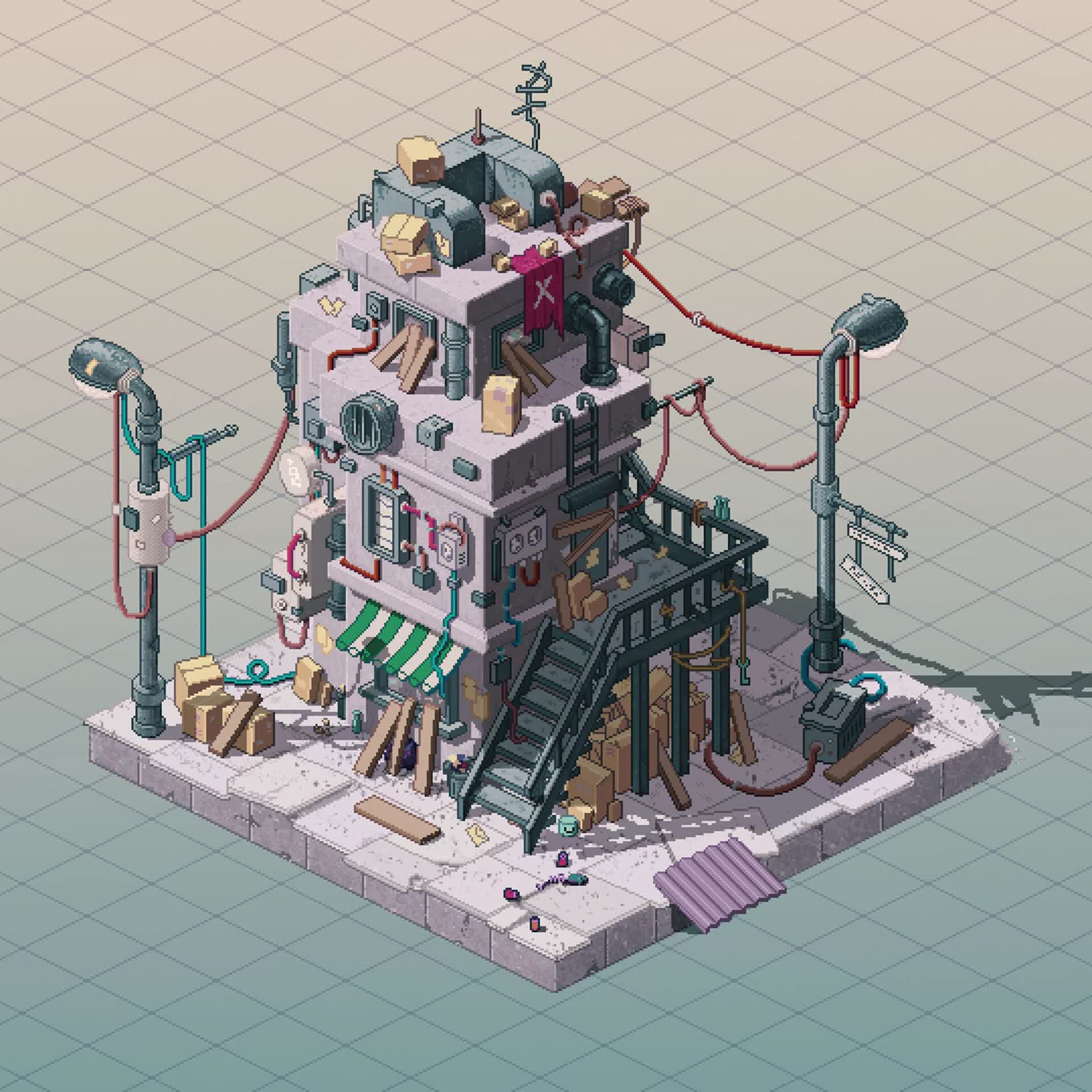 ArtStation - Pixel Art Building