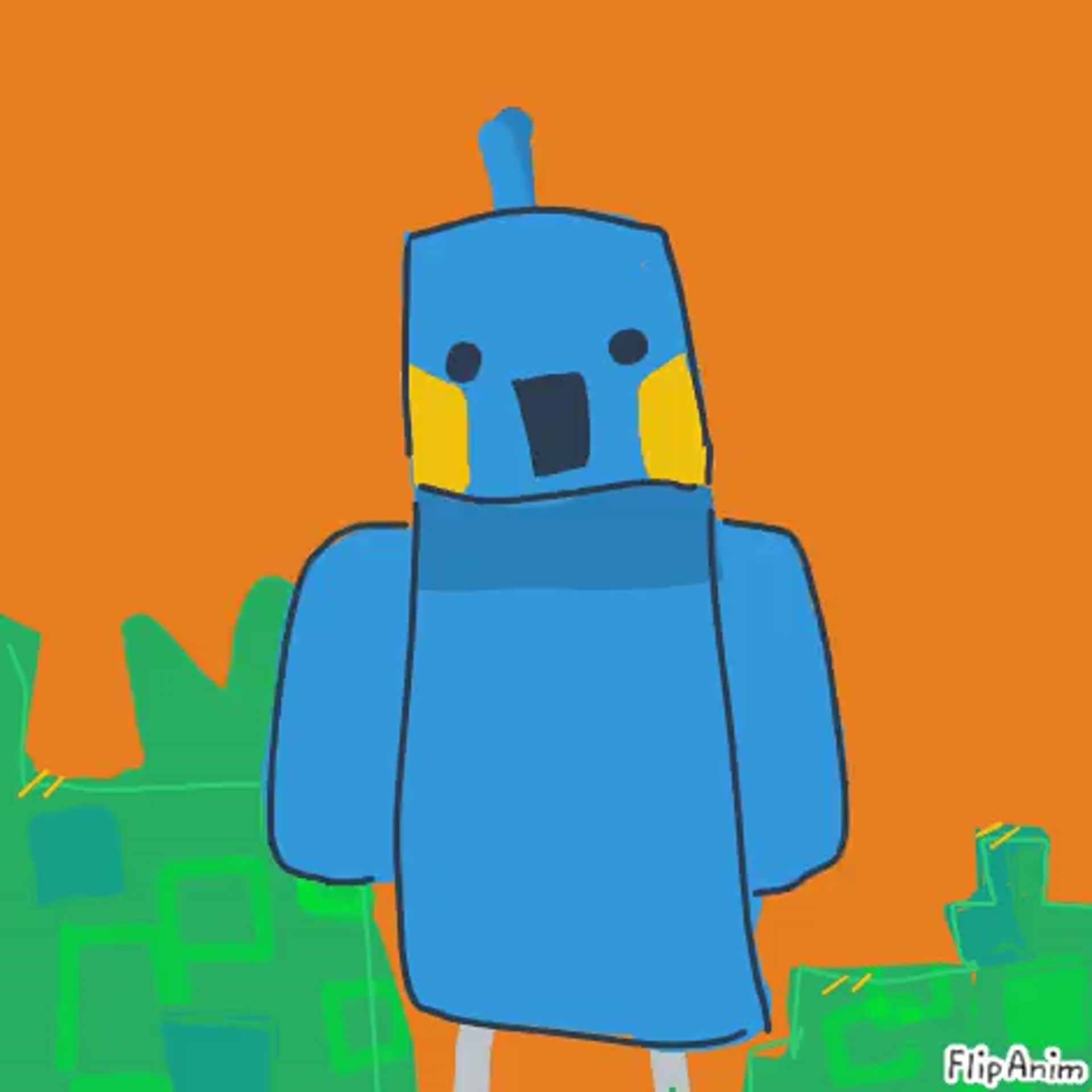 ArtStation - Animation fun- fanart minecraft parrot