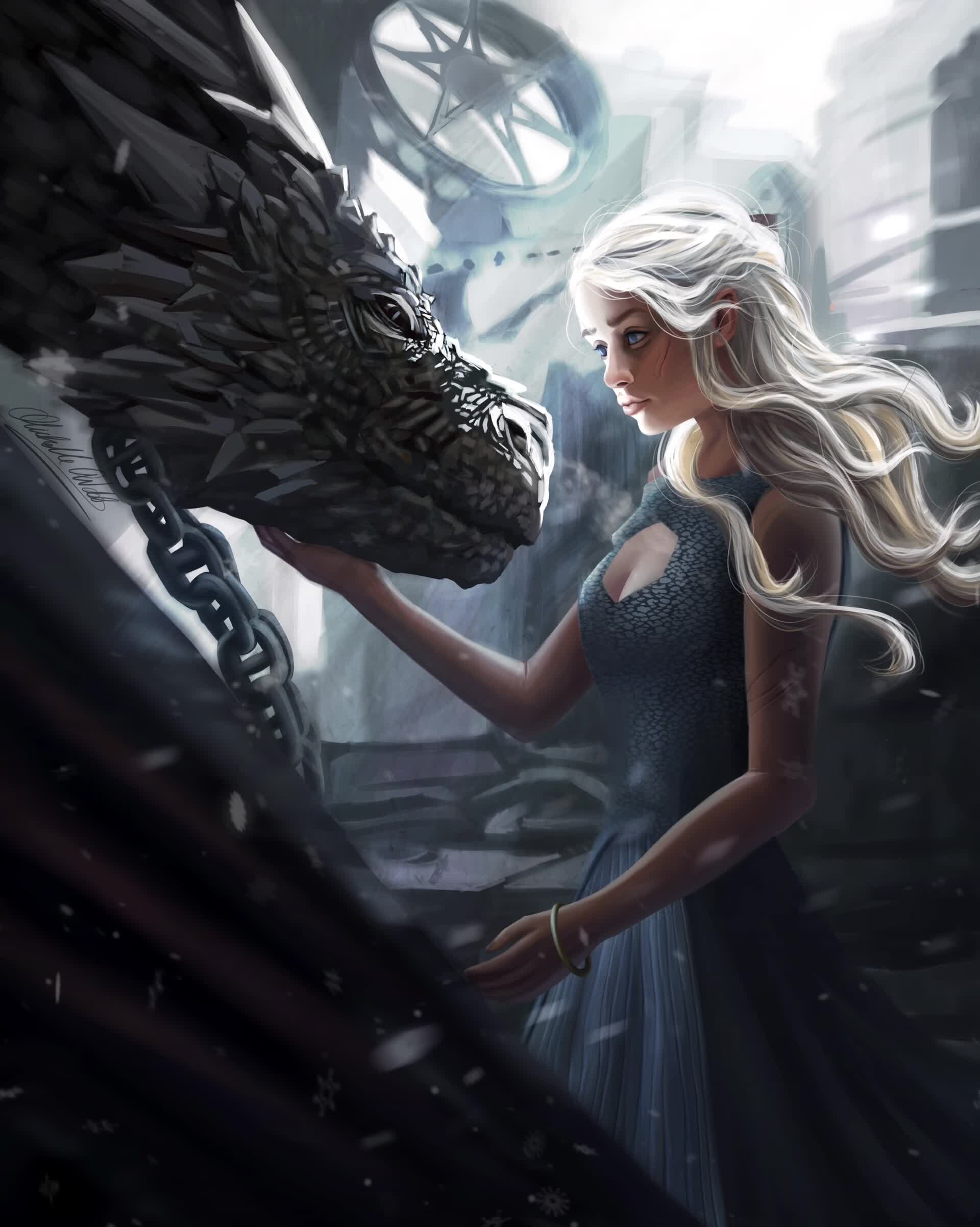 ArtStation - Dany & Drogon GOT