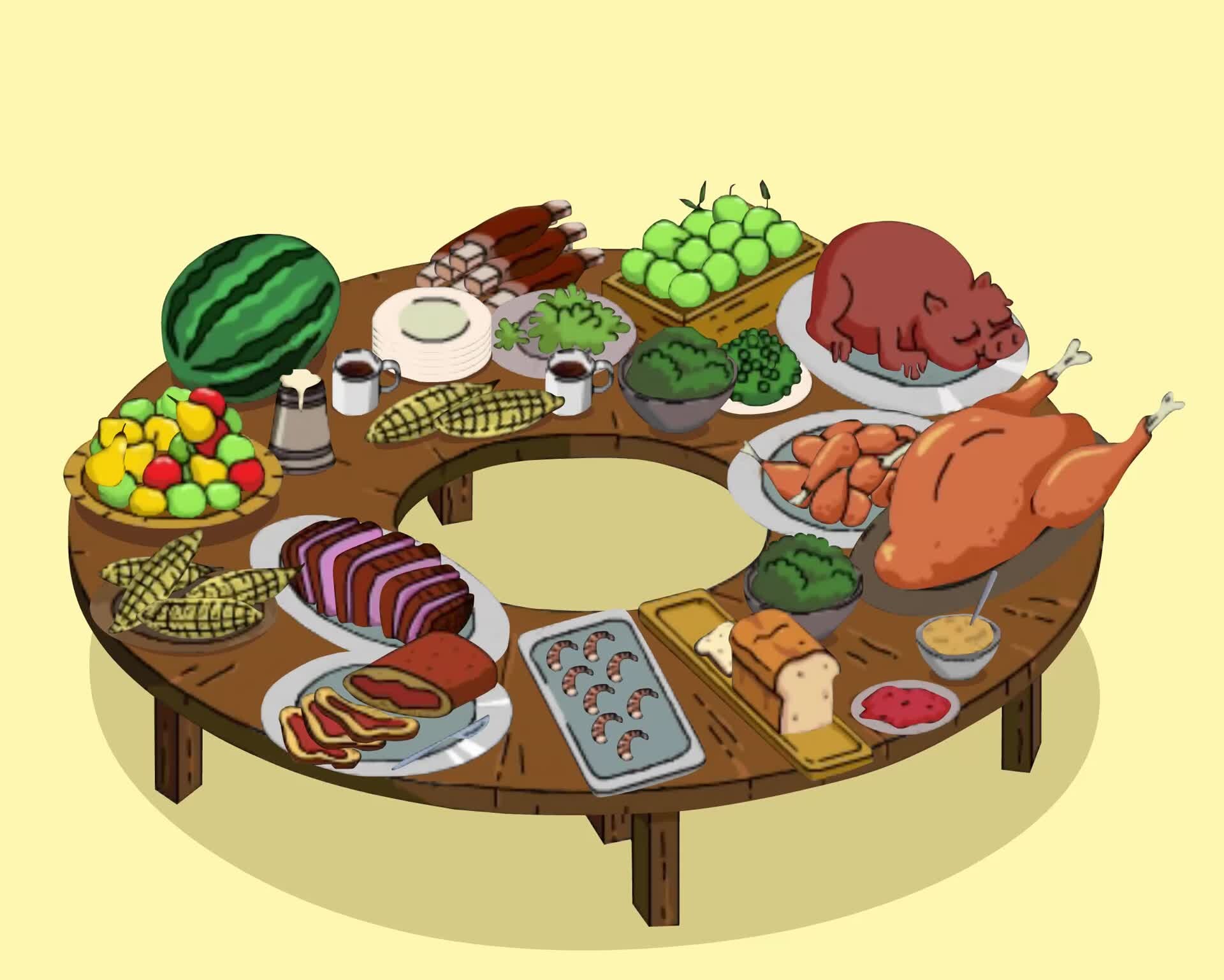 ArtStation - Table with food