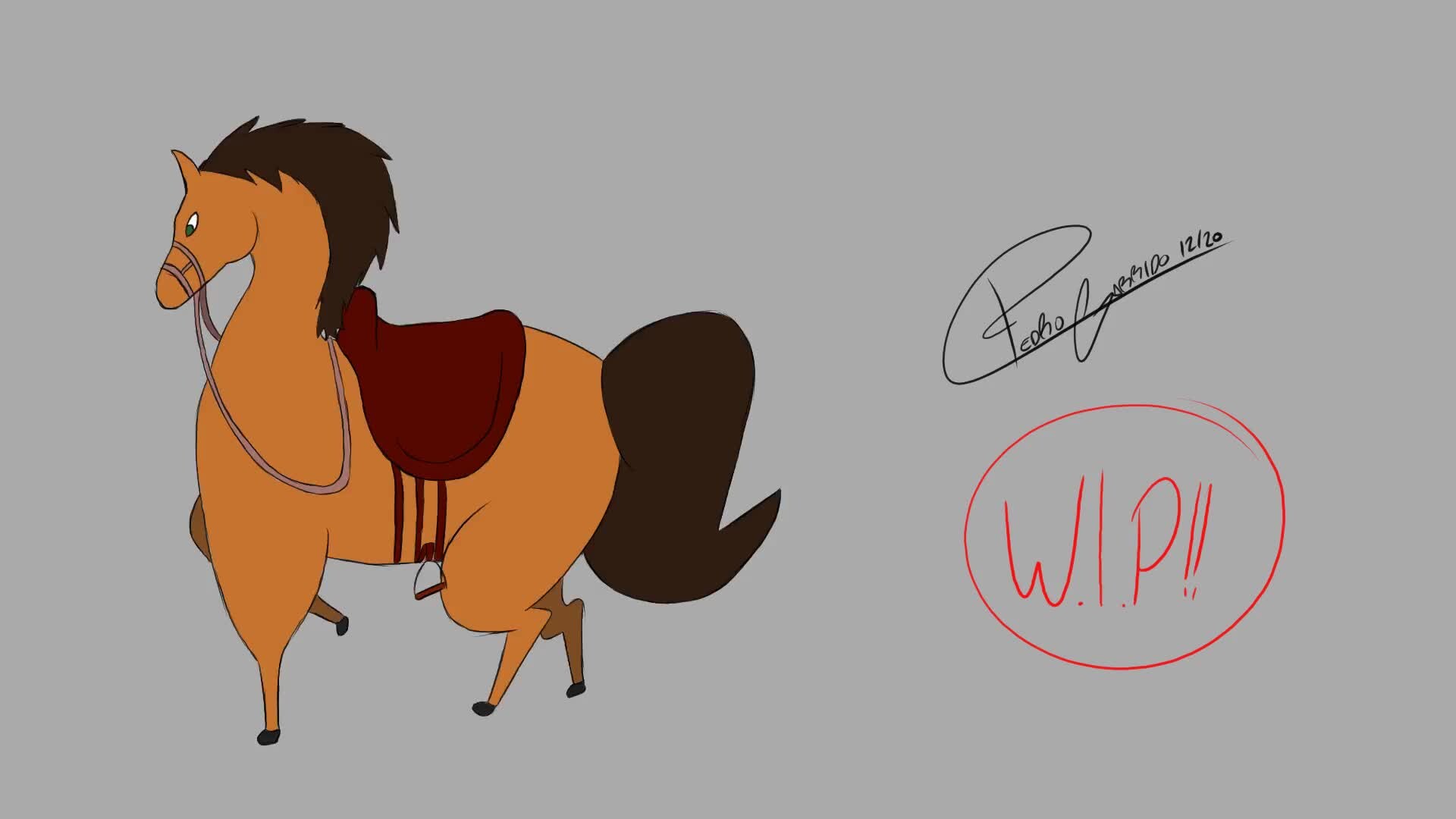 ArtStation - 2D horse animation