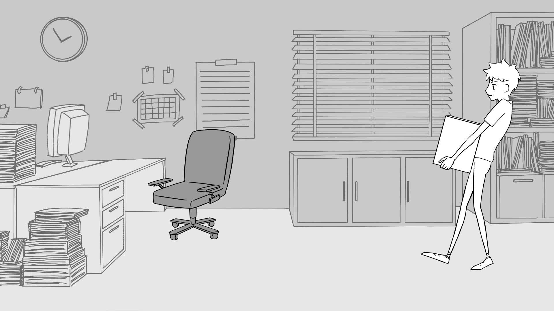 ArtStation - Walk and Sit 2D Animation