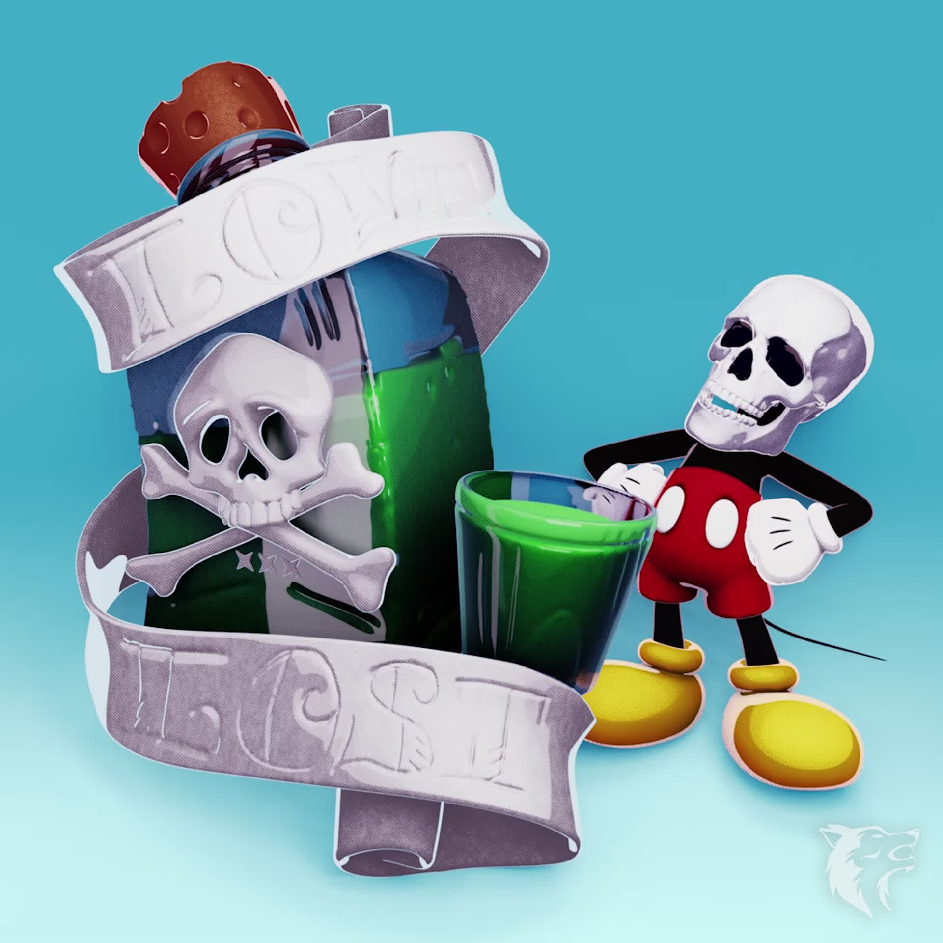 ArtStation - Mickey Mouse Love Lost Sculpture - 3d Printing Art
