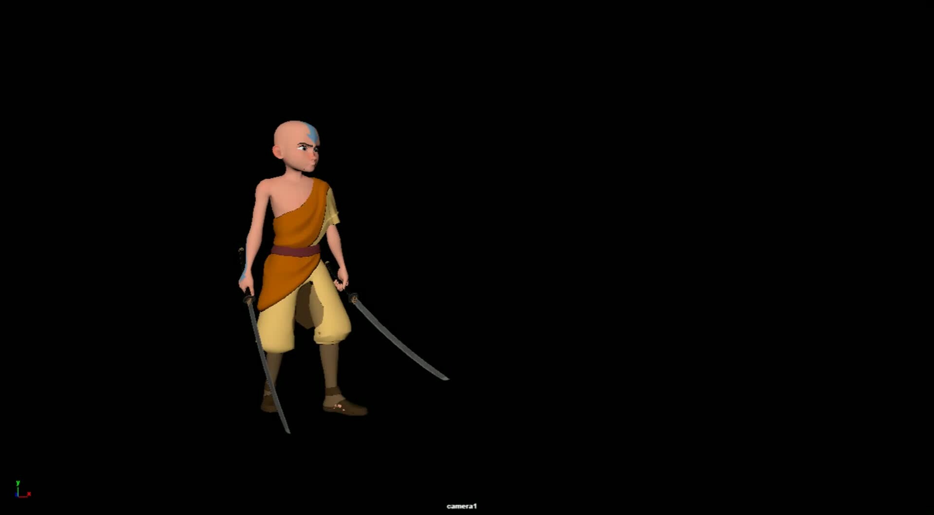 ArtStation - Aang Sword practice