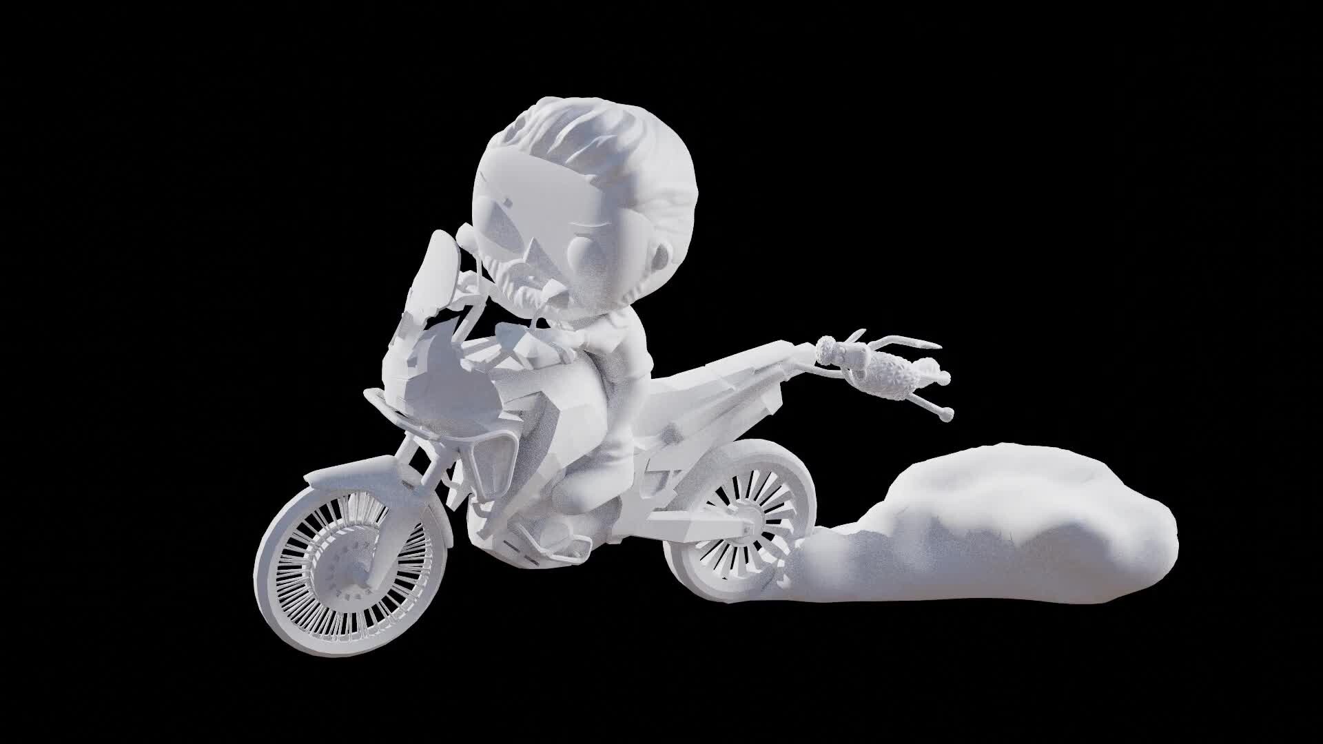 ArtStation - Motorcycle Rider Custom Figurine