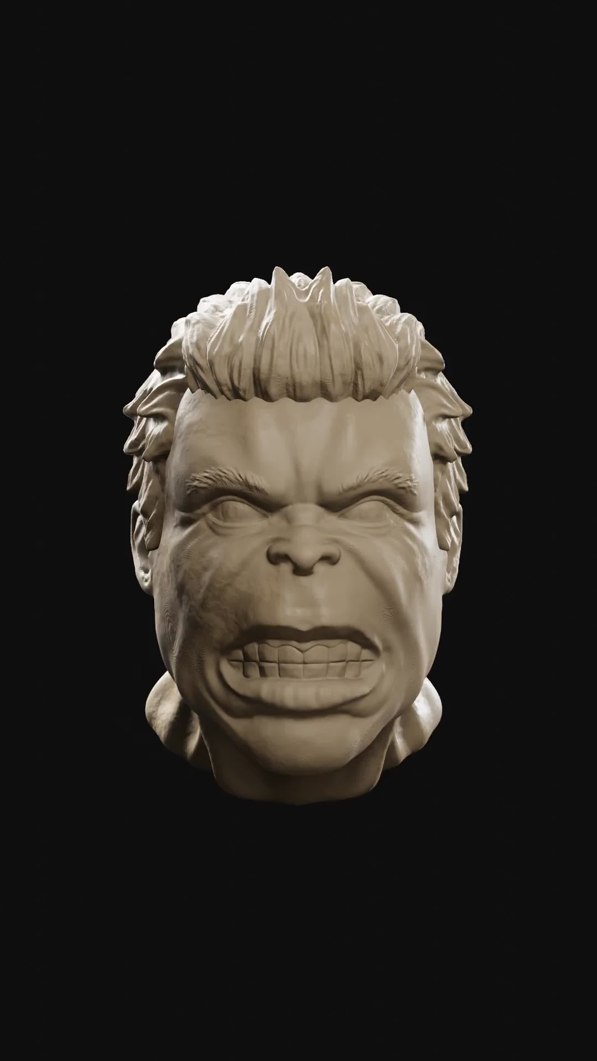 ArtStation - sculpting Hulk head