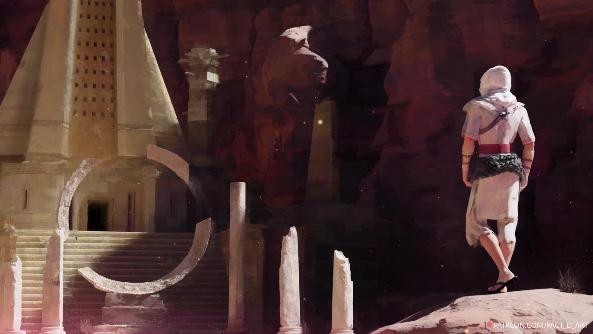 ArtStation - Ancient temple concept art (Animated)