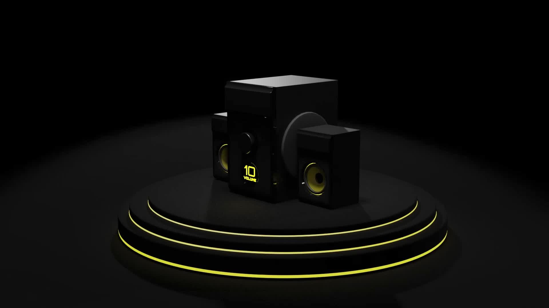 ArtStation - neon speaker system