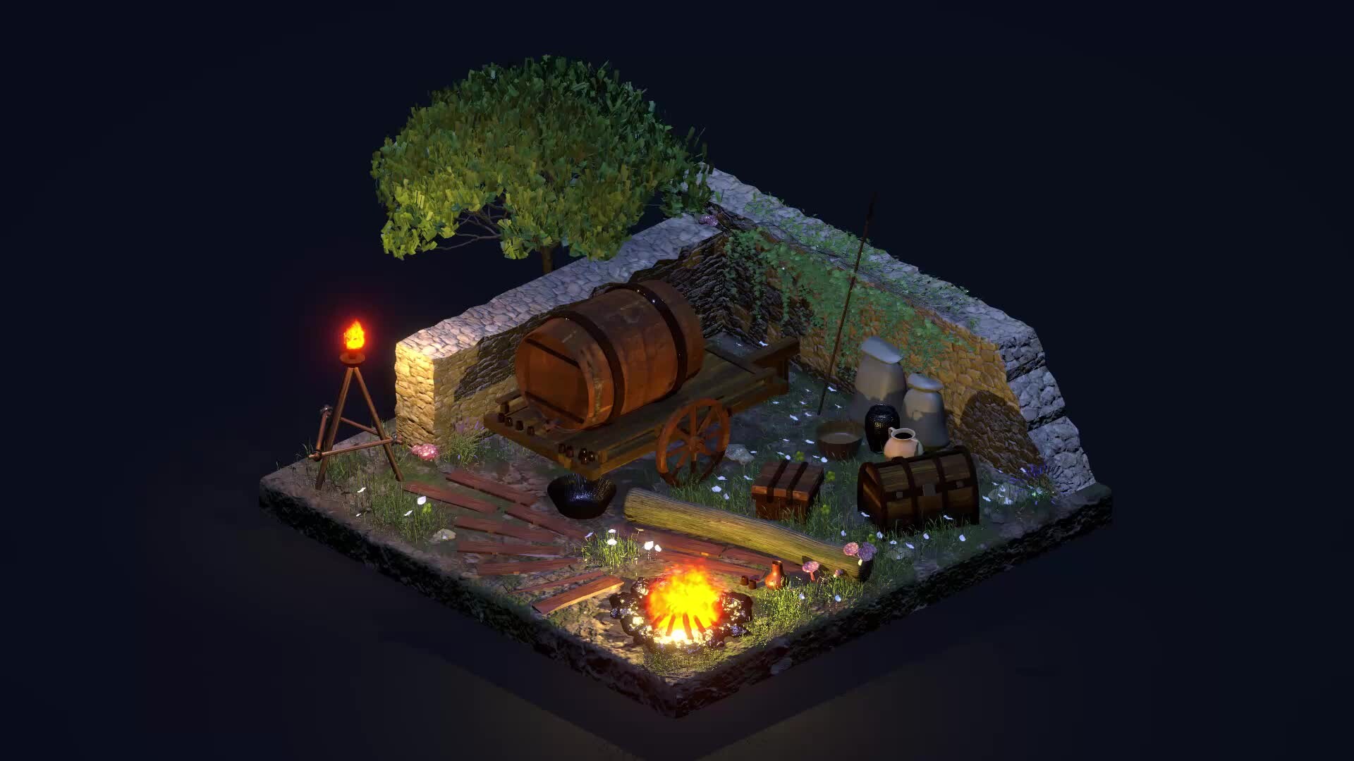 ArtStation - Merchant Camp