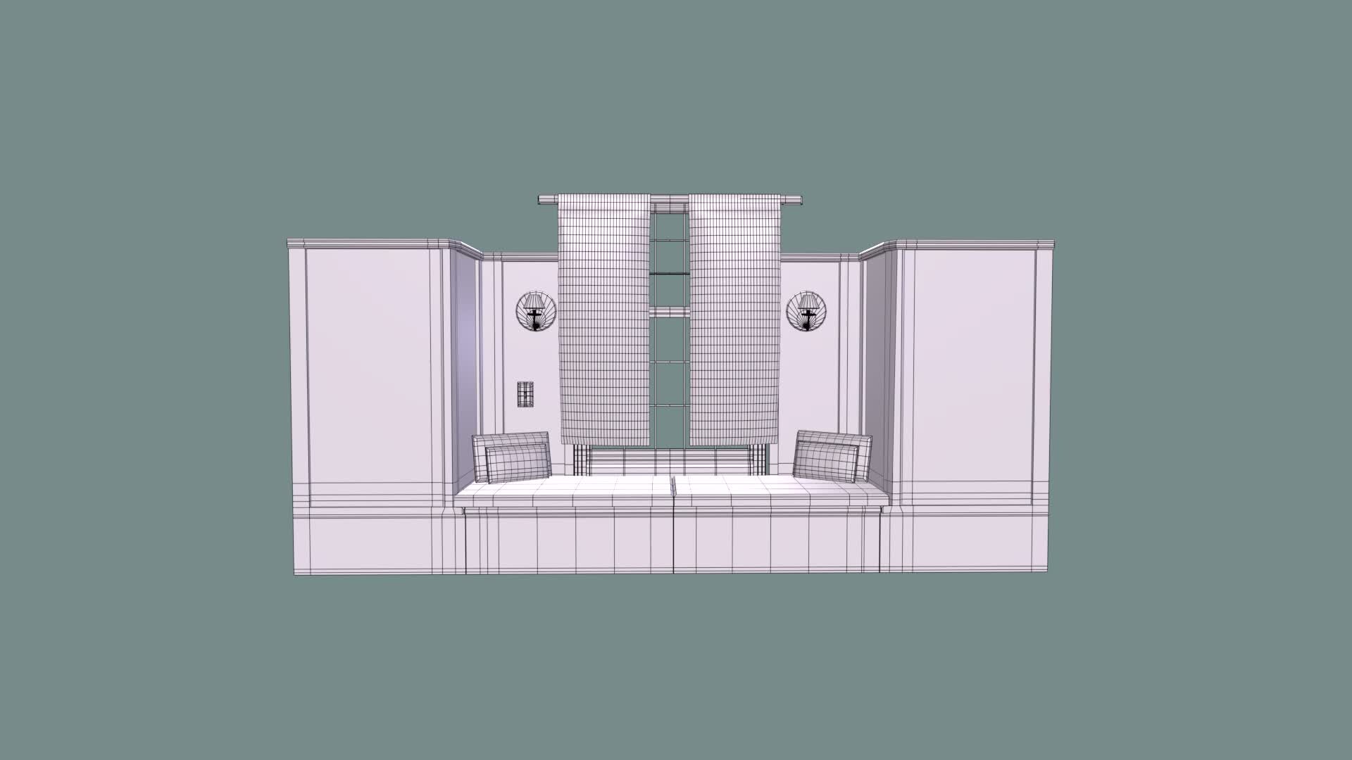 ArtStation - Bay Window Insert (Untextured)