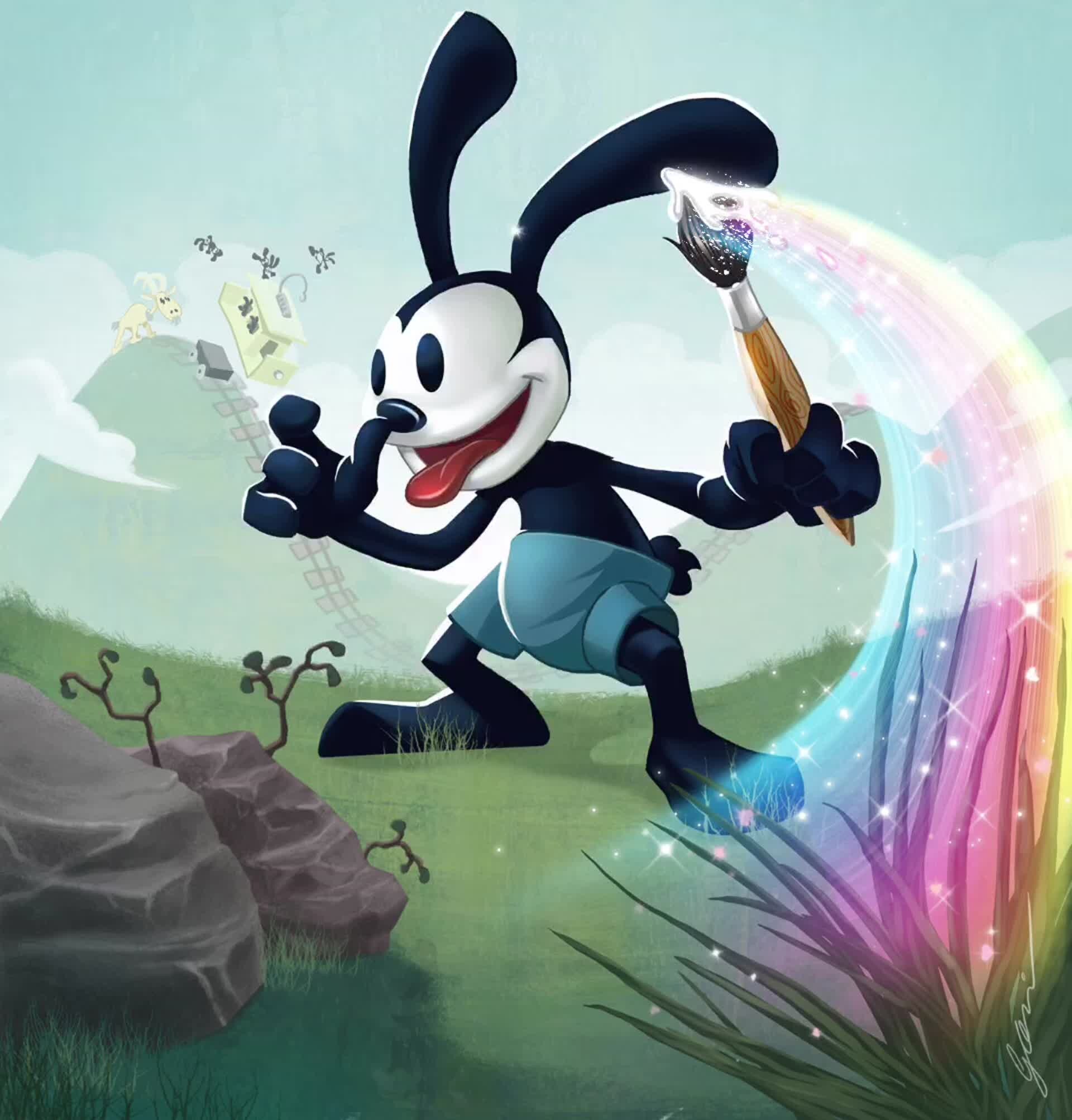 ArtStation - Oswald The Lucky Rabbit - test for Disney Lorcana. Card Game