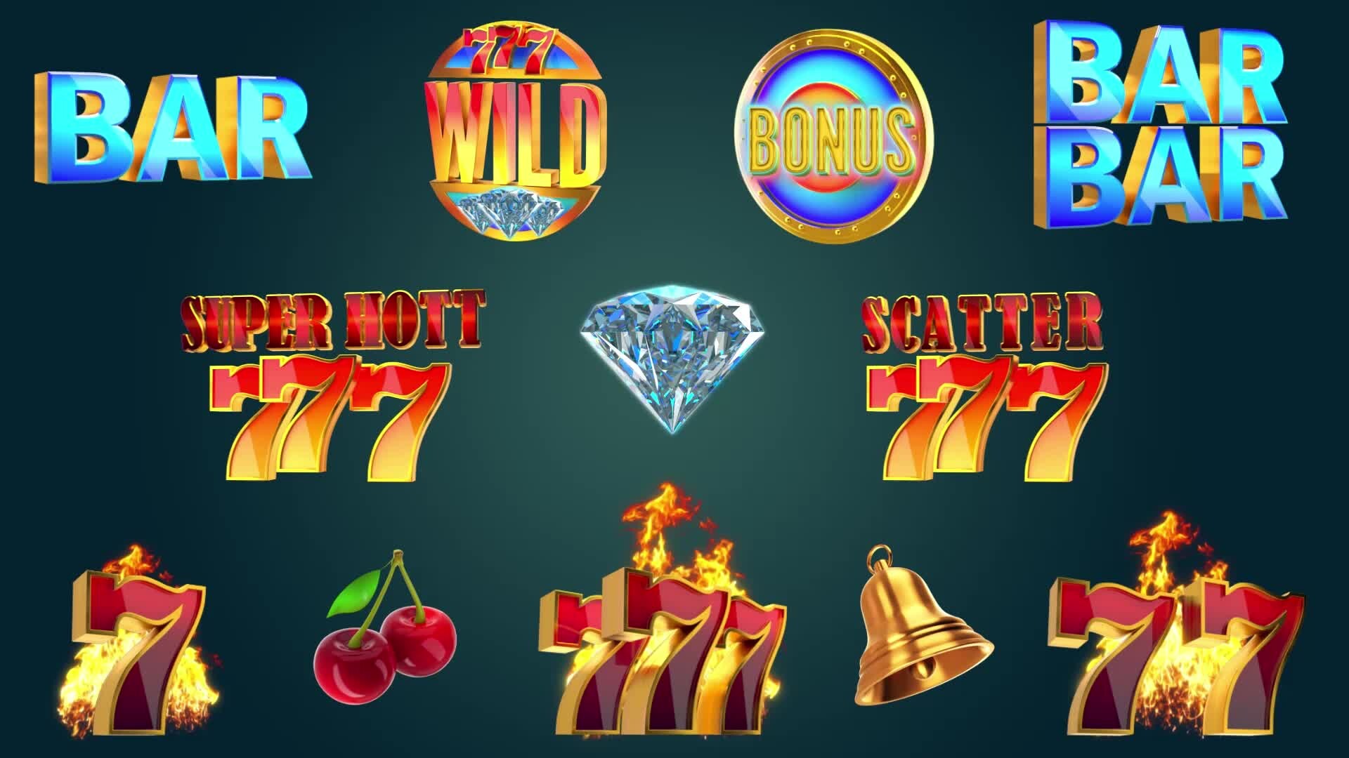 ArtStation - Set of 3d symbols animation