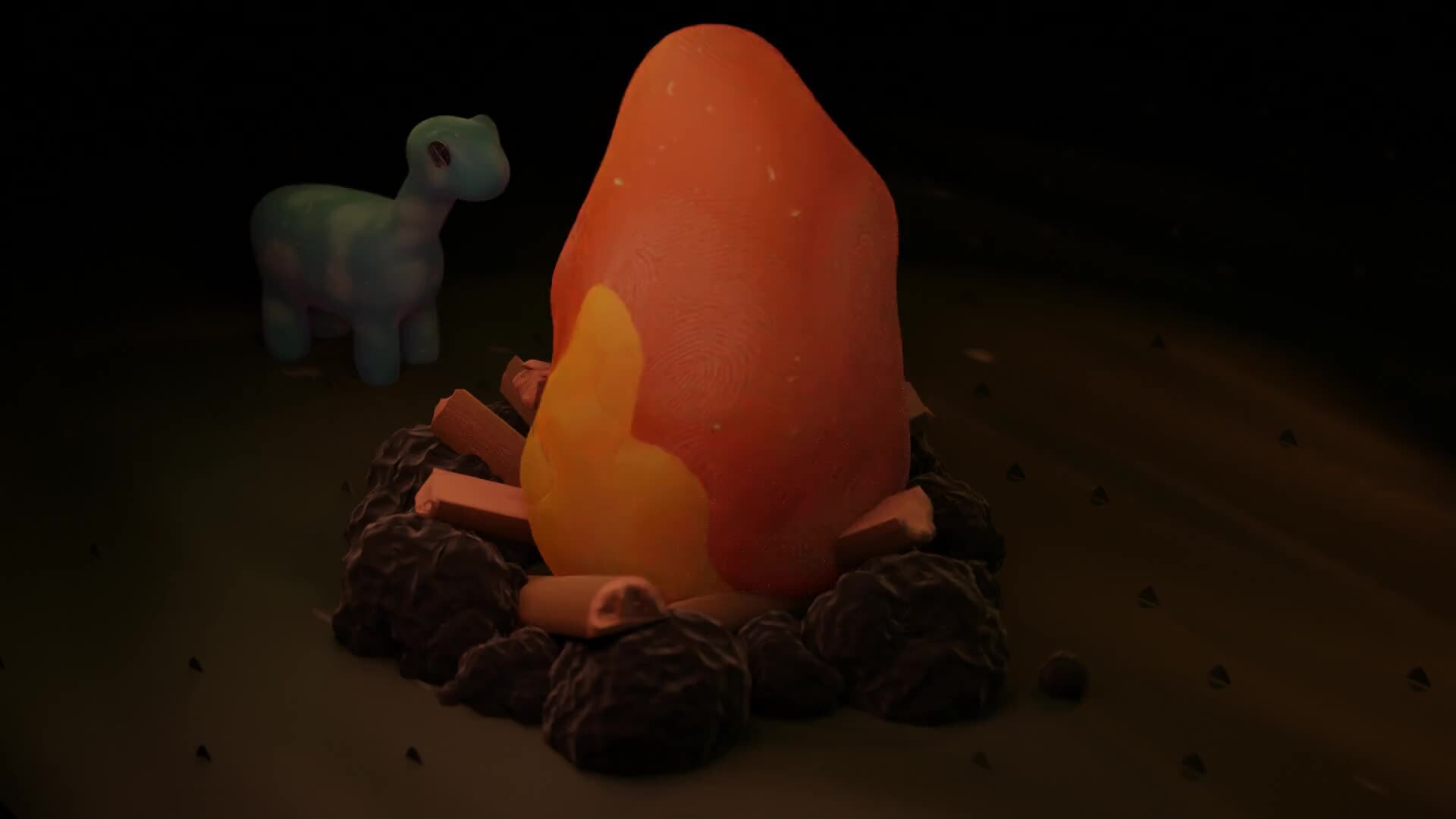 ArtStation - Clay animation style bonfire