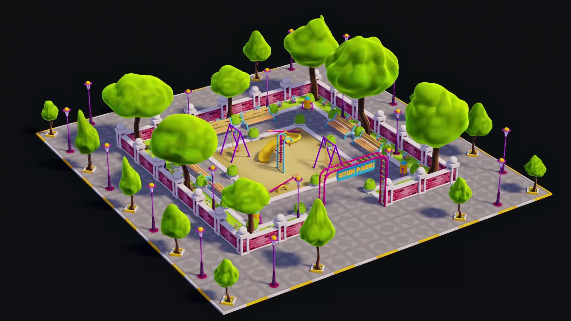 ArtStation - Cartoon Children Park