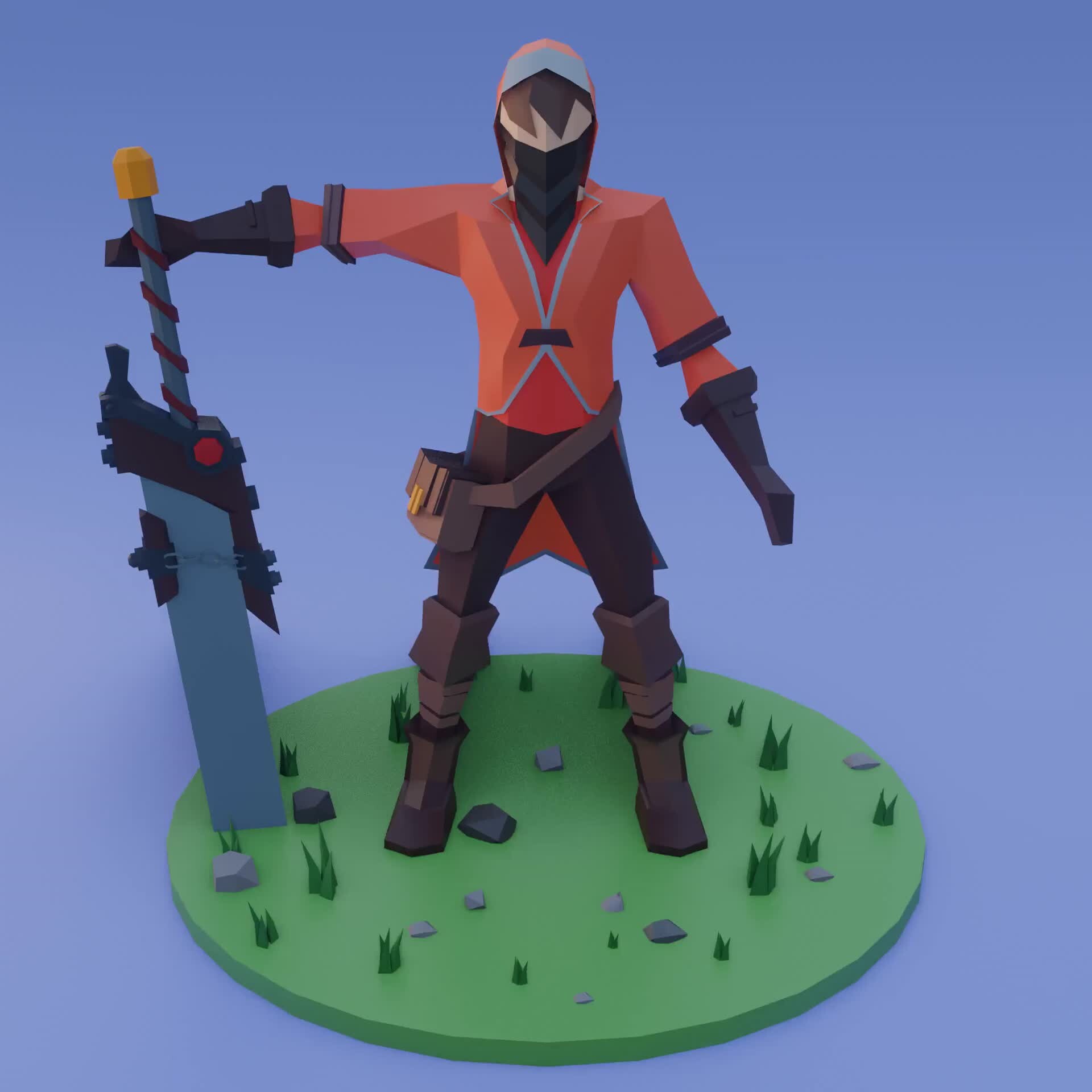 ArtStation - low-poly warrior