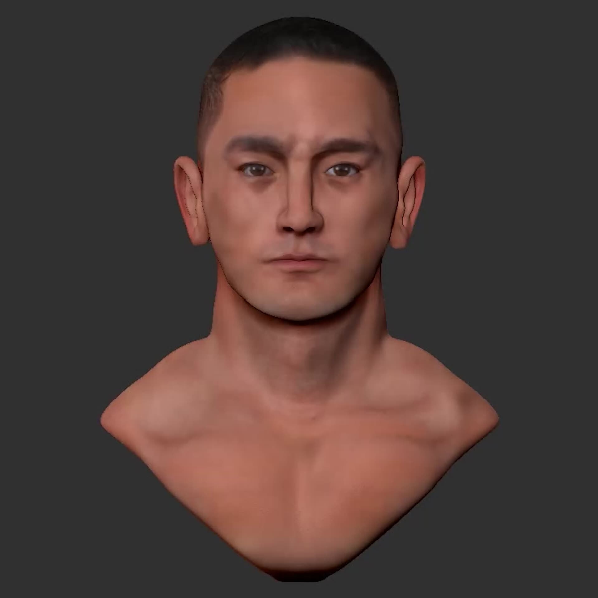 ArtStation - Zbrush male head anatomy assignment