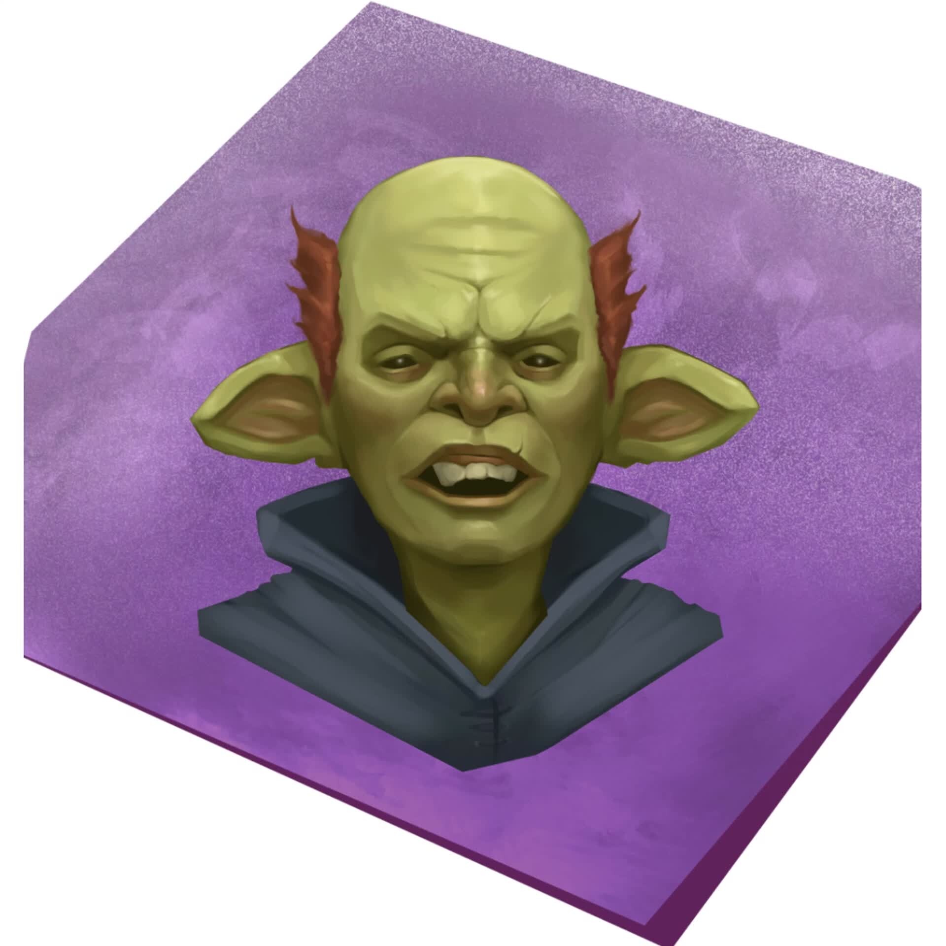 ArtStation - Goblin Face rig animation