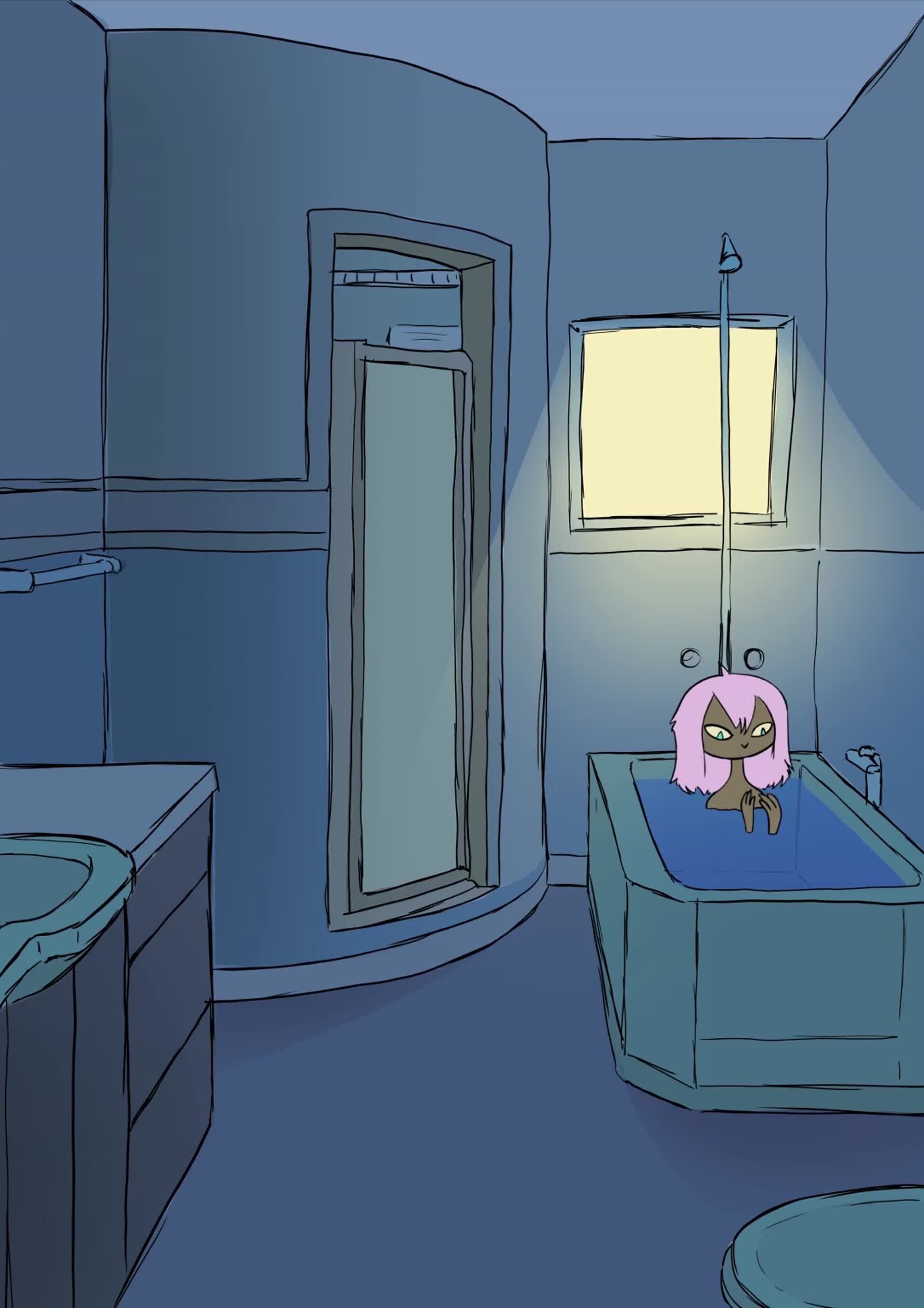 ArtStation - Bathroom girl