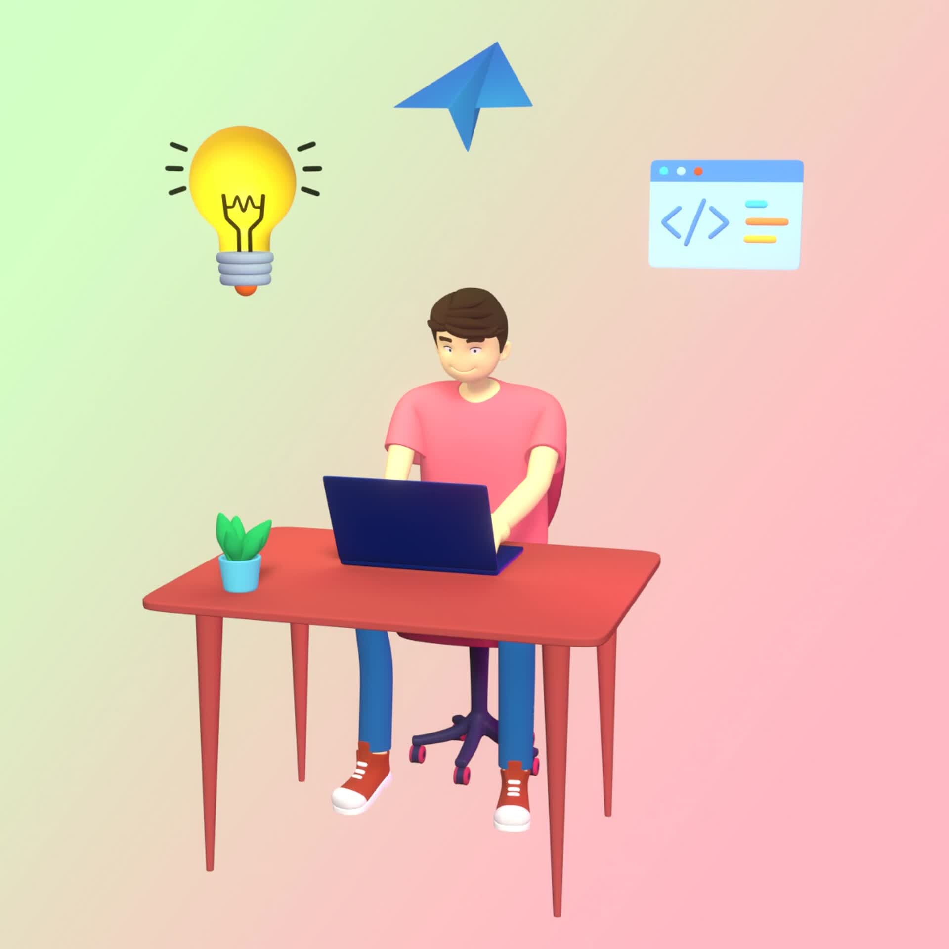 ArtStation - Programmer at work (commission)