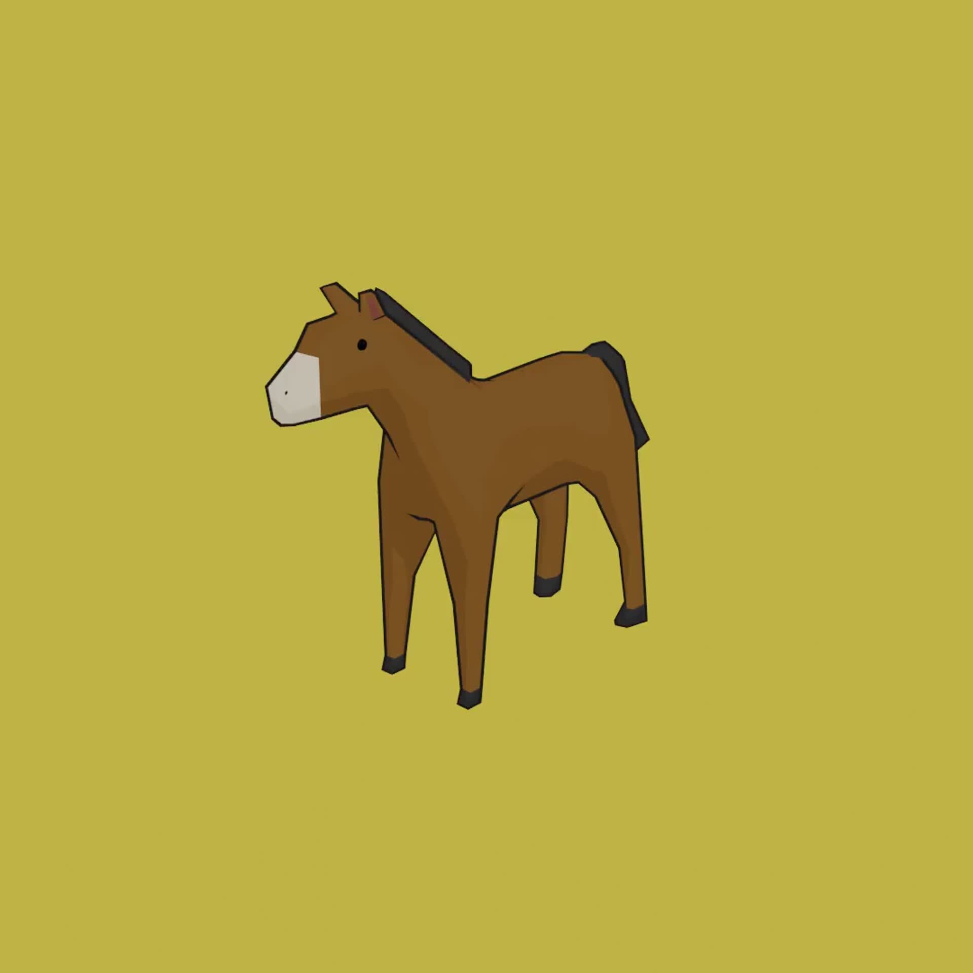 ArtStation - 3D rotating horse in my mind