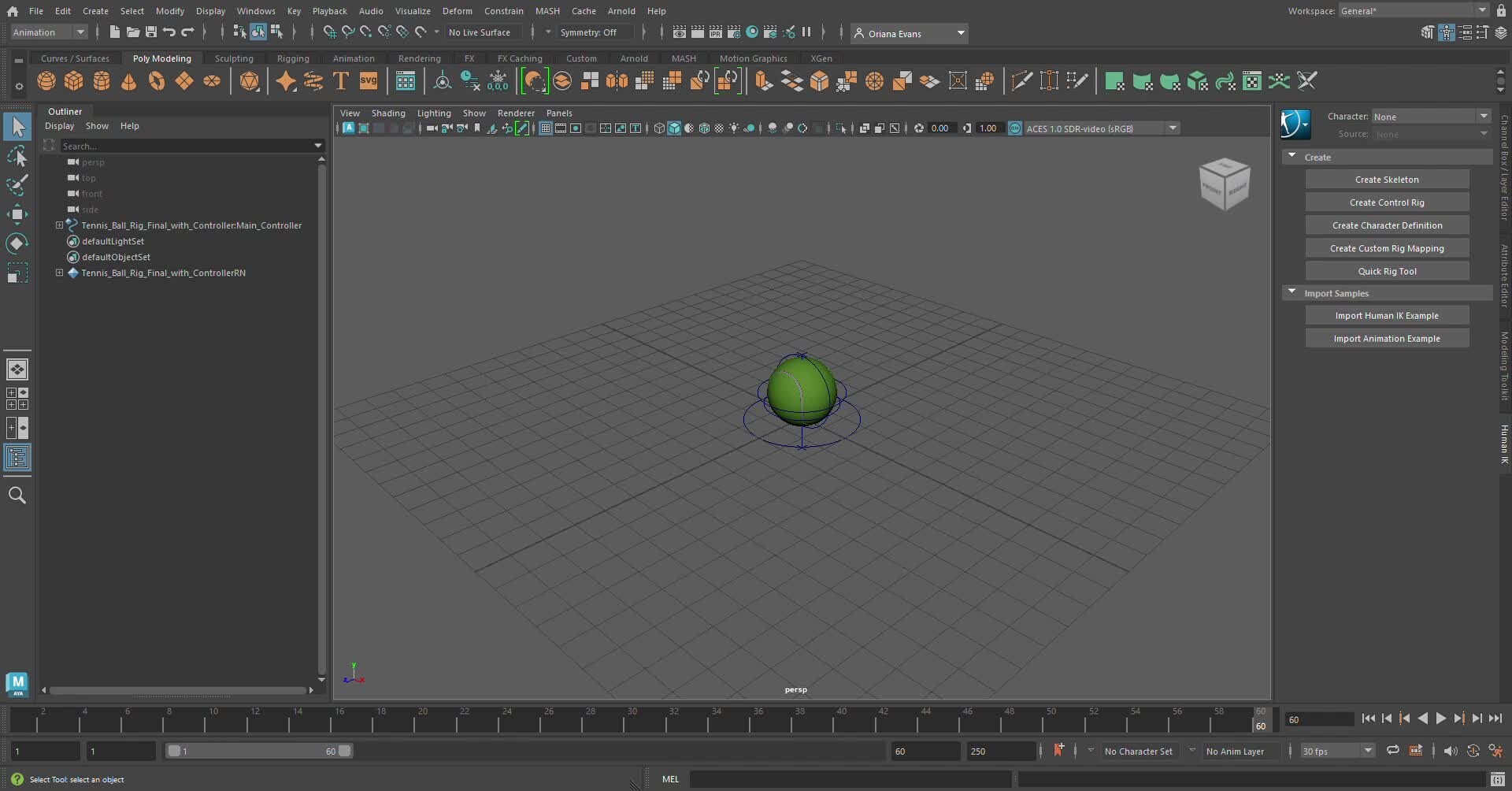 ArtStation - Tennis ball bounce animation