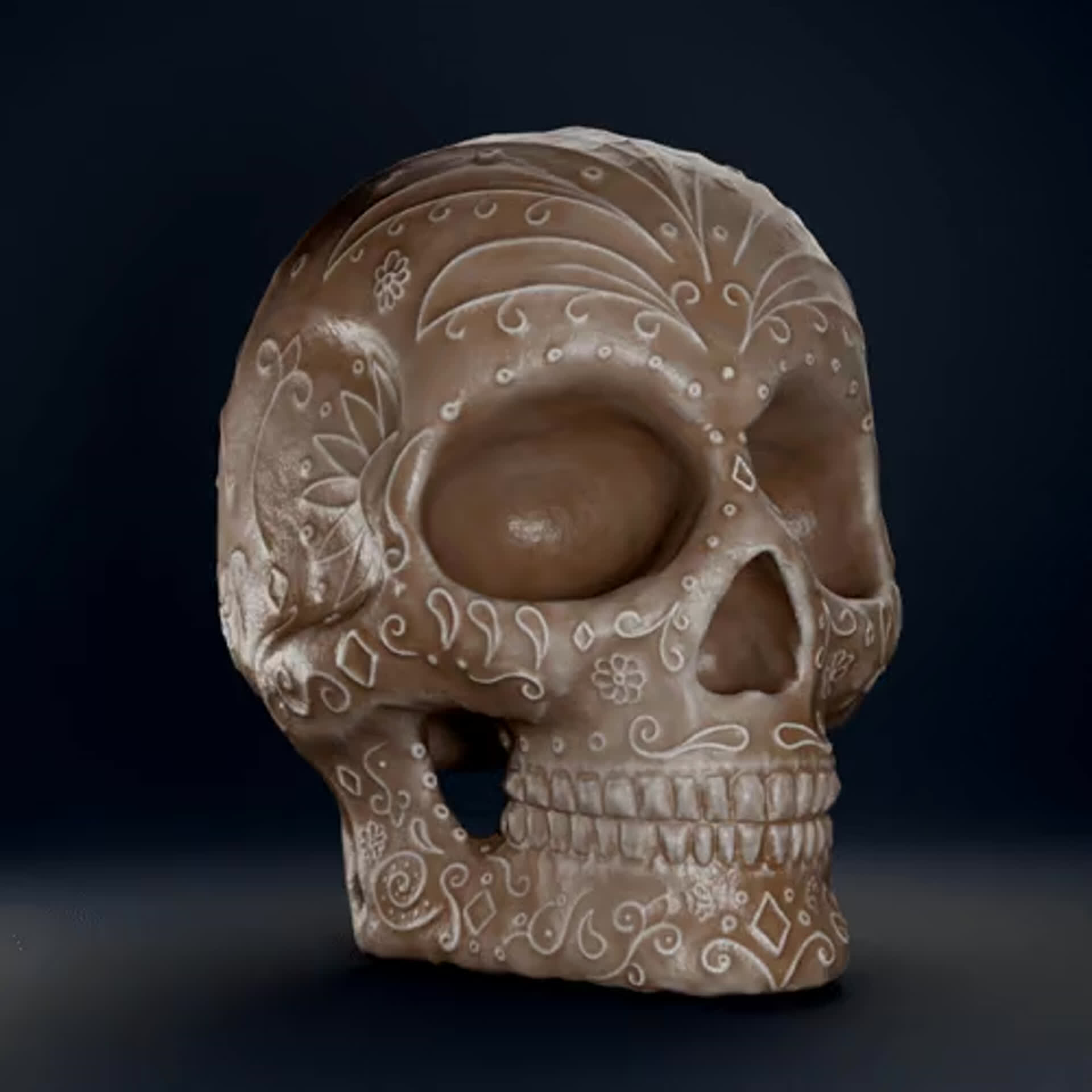 ArtStation - Dia de los muertos Skull