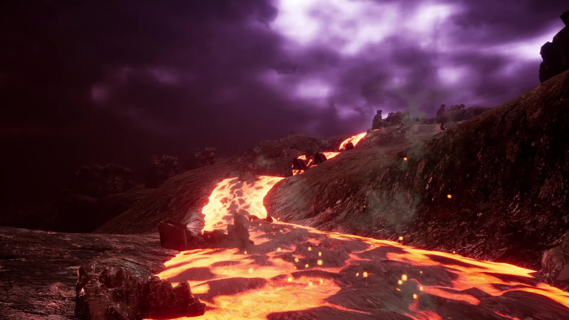 ArtStation - Lava river (Digital asset Houdini/U5)