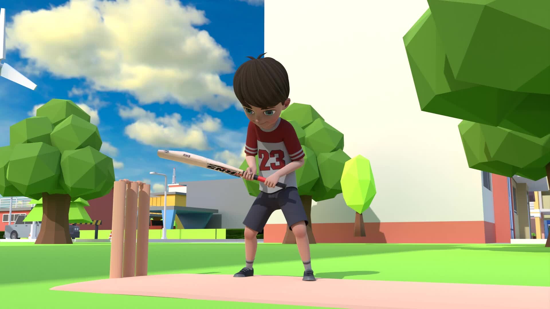 ArtStation - Cricket Playing animation shot