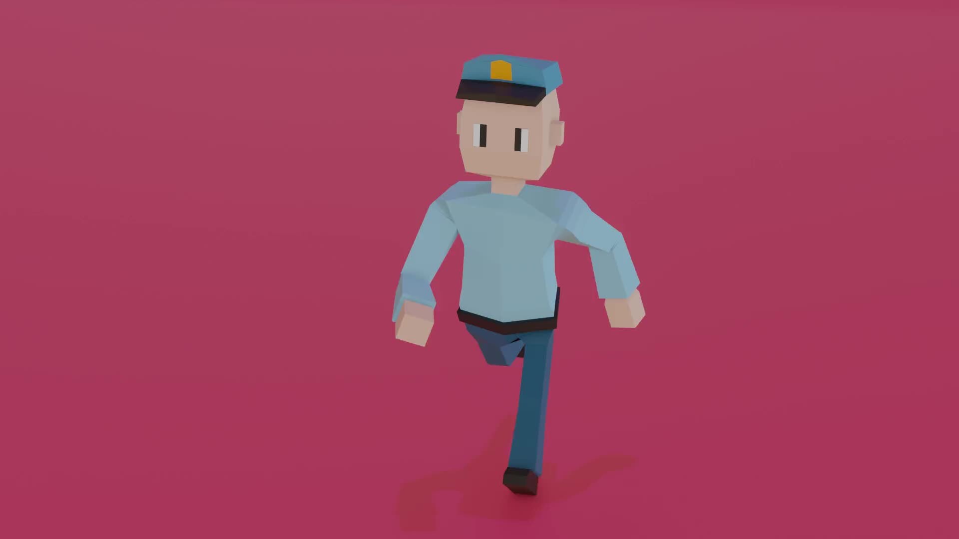 ArtStation - Low poly run and idle cycle.