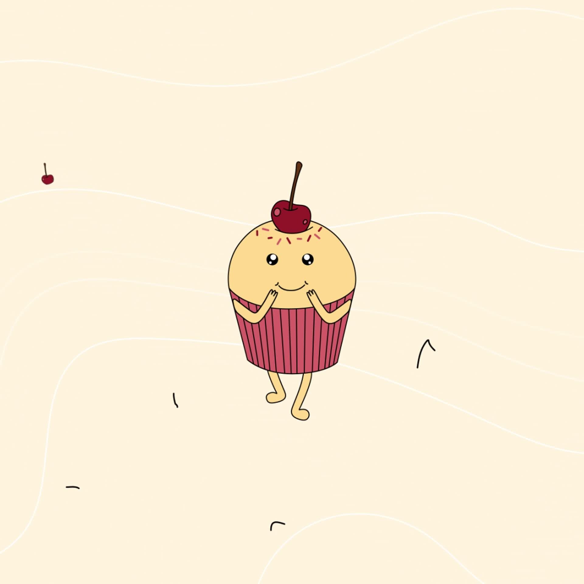 ArtStation - Cupcake Happy Mascot