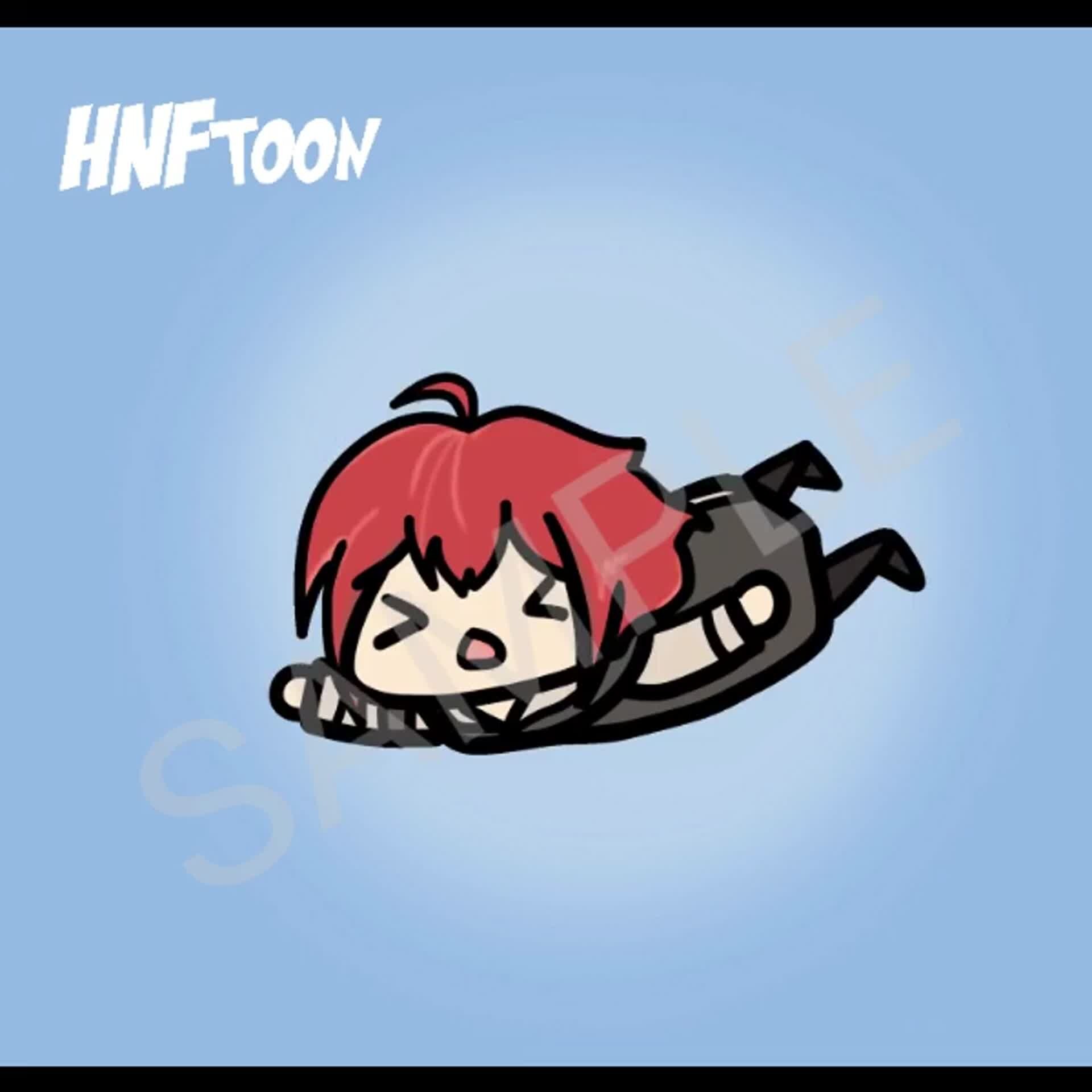 ArtStation - OC Small myth Hololive !! 🐶☠️💥“Gif sticker animation”