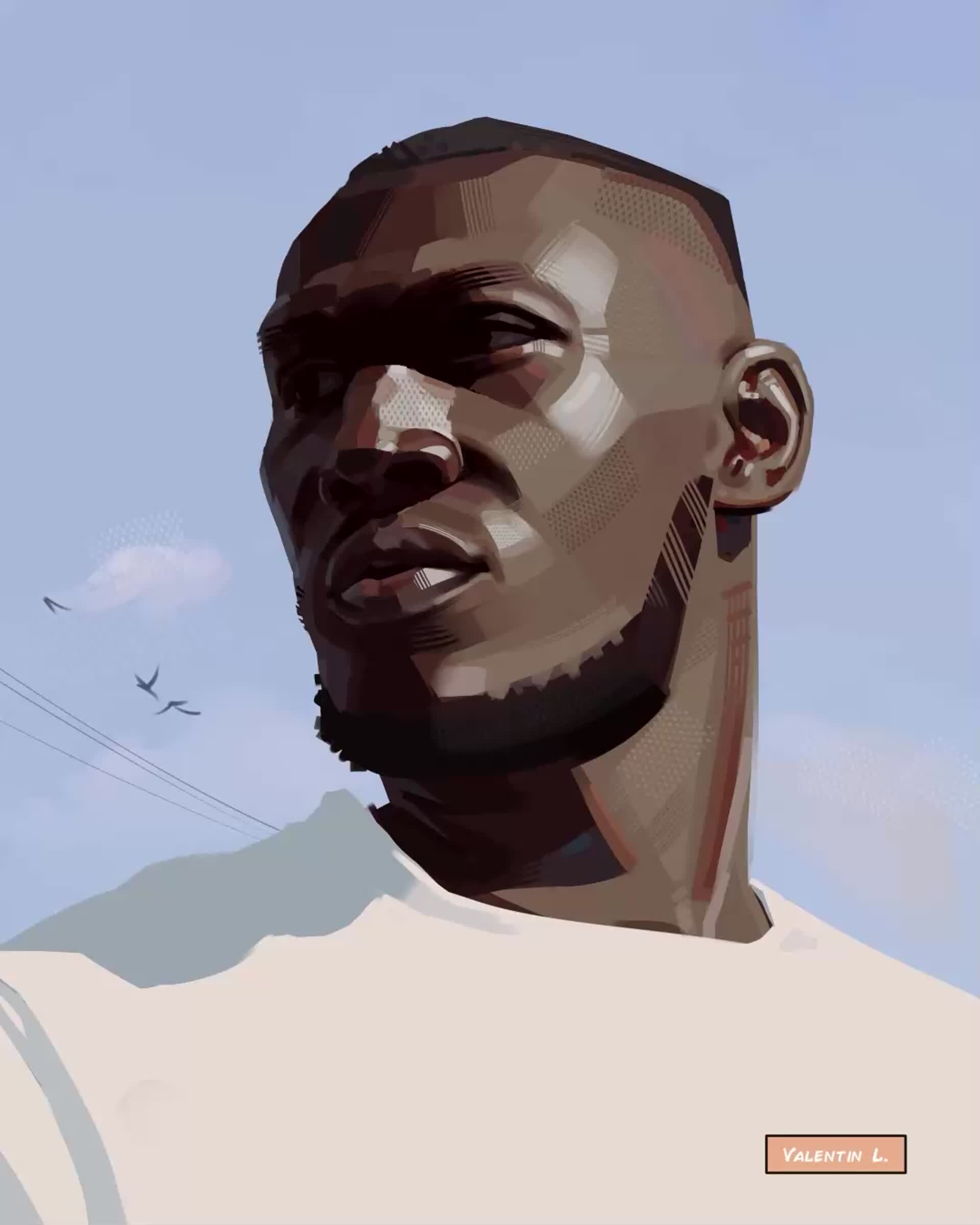ArtStation - Stormzy Portrait