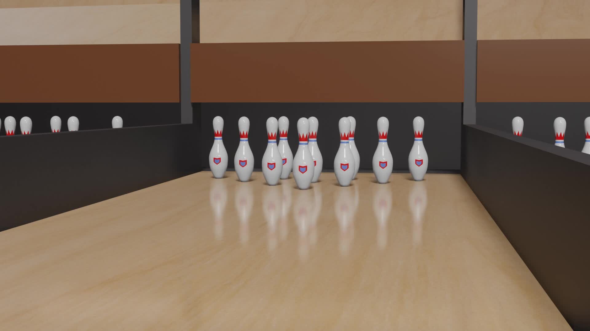 ArtStation - Bowling Pins and Ball - 3D Model and Animation