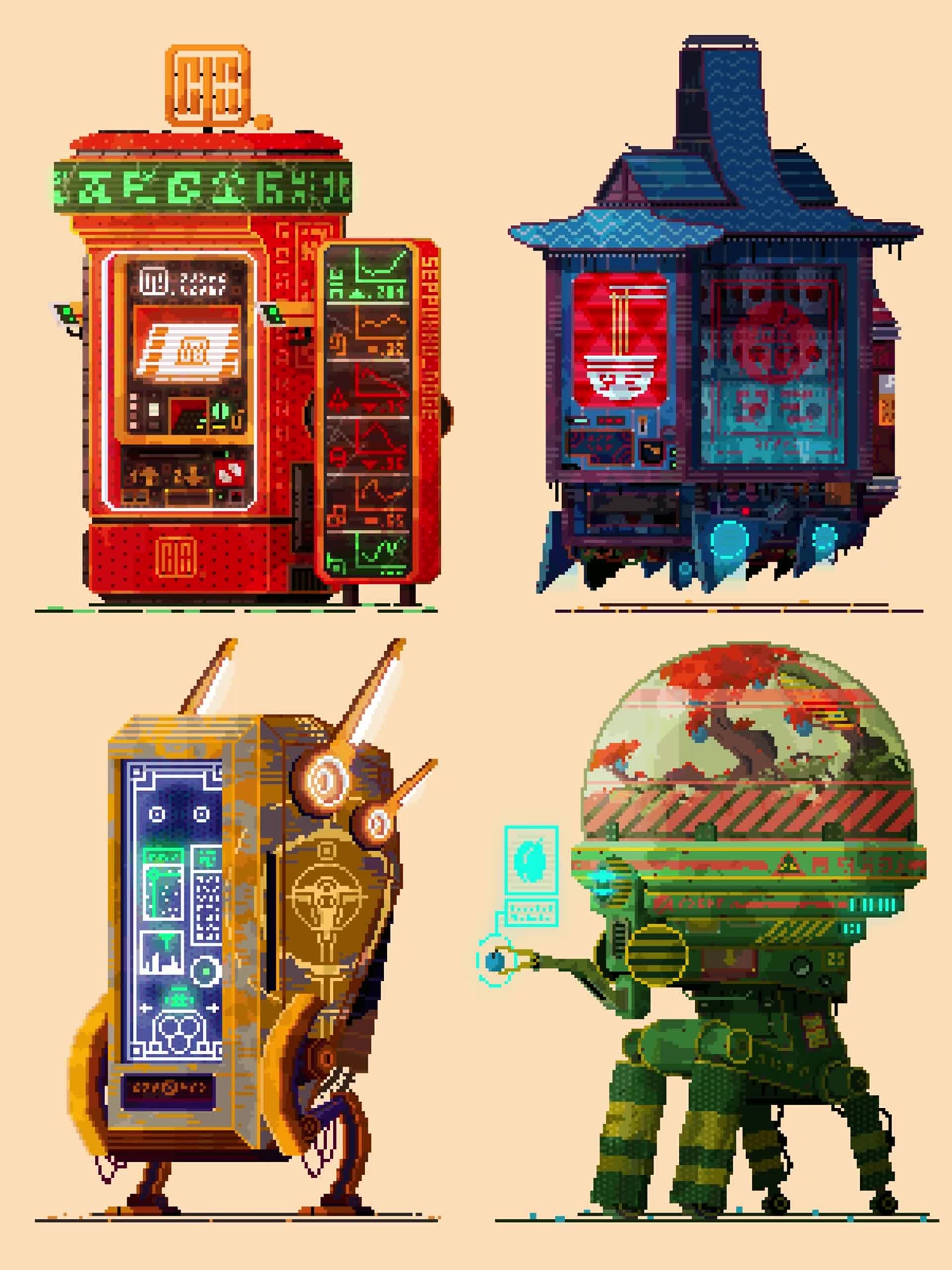 ArtStation - Cyberpunk vending machines II