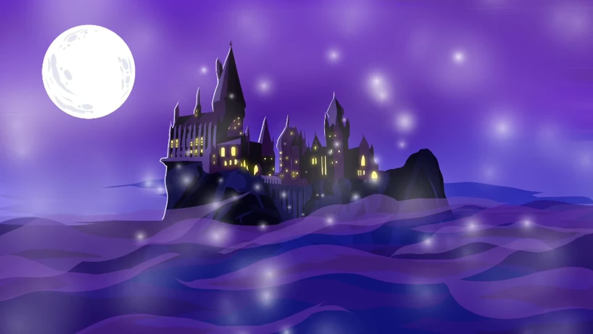 ArtStation - Hogwarts night time Animation/wallpaper