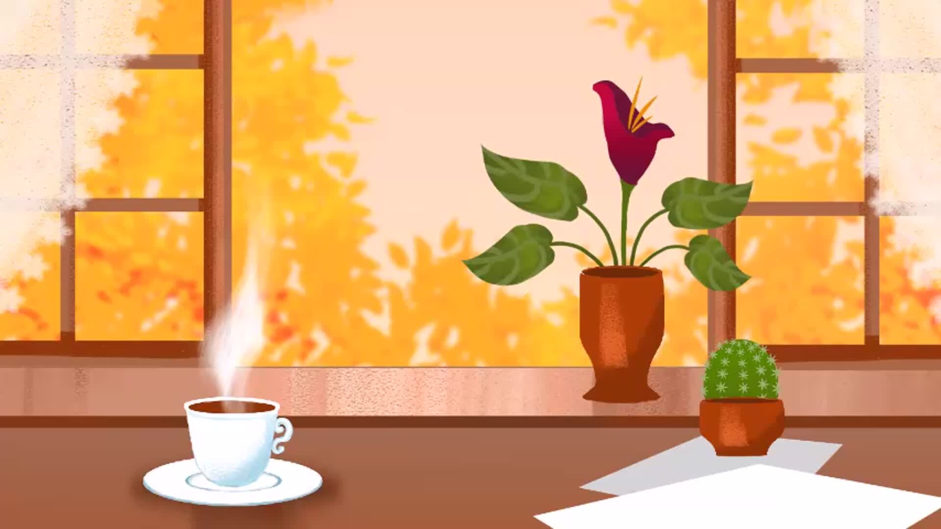 ArtStation - Autumn window animation