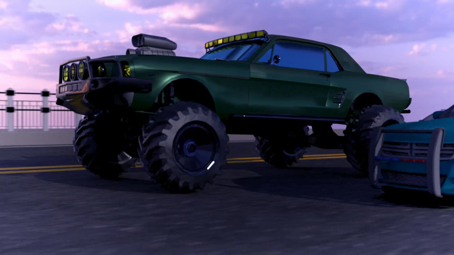 ArtStation - Monster Car Rigging Animation