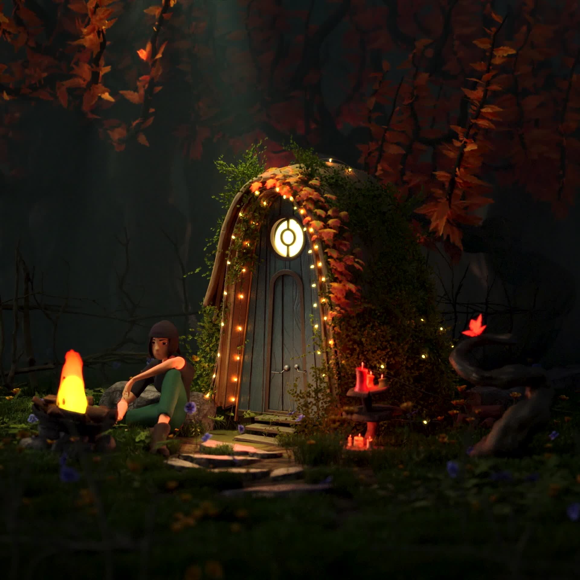 ArtStation - Alone in the woods