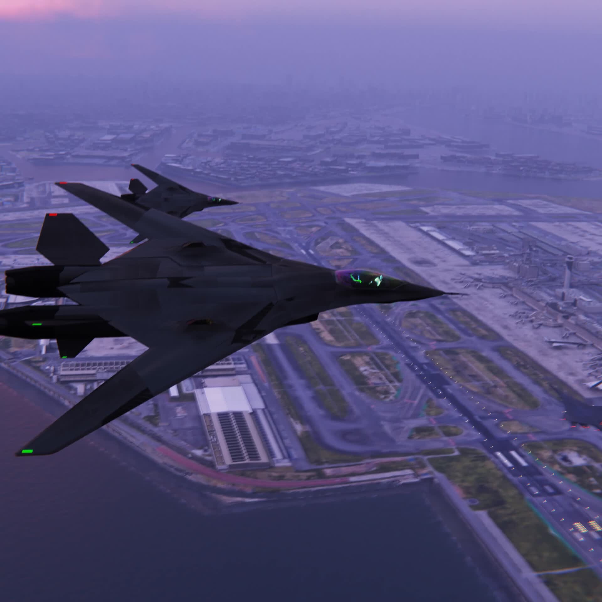 RX 555 - Fighter Jet Animation over Haneda Airport