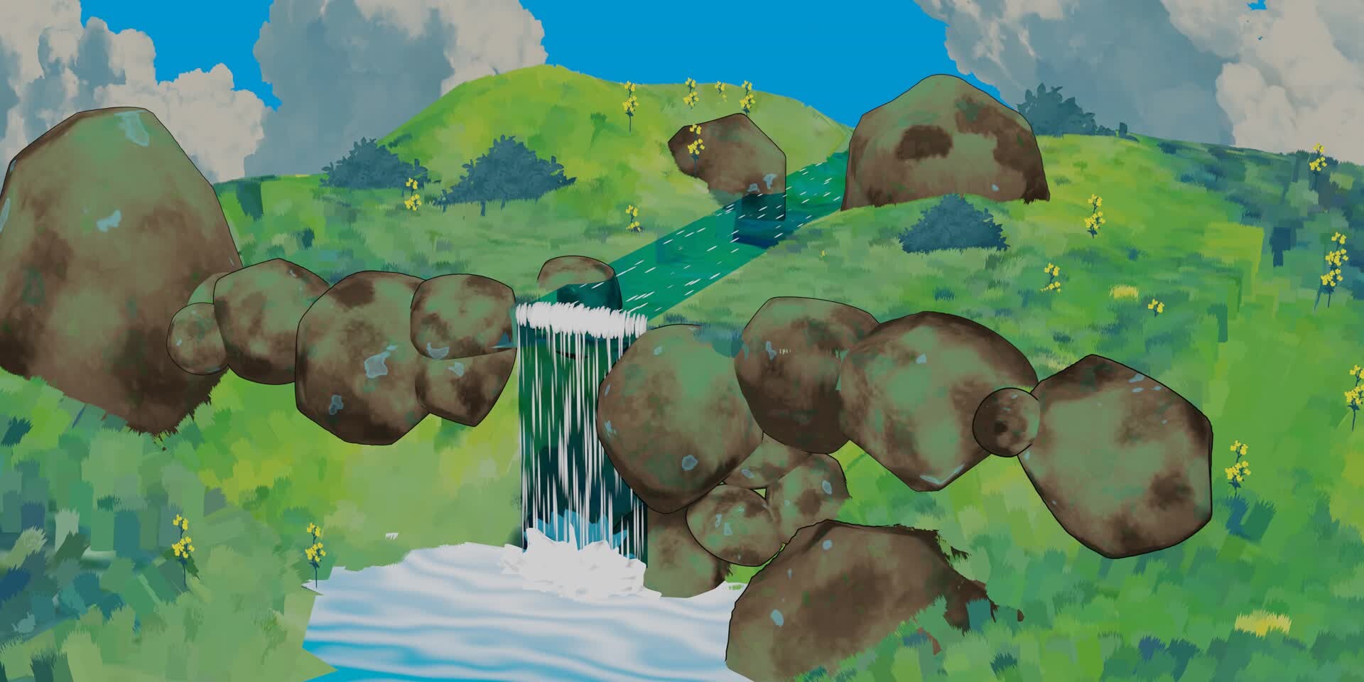 ArtStation - Ghibli stylized enviroment animation