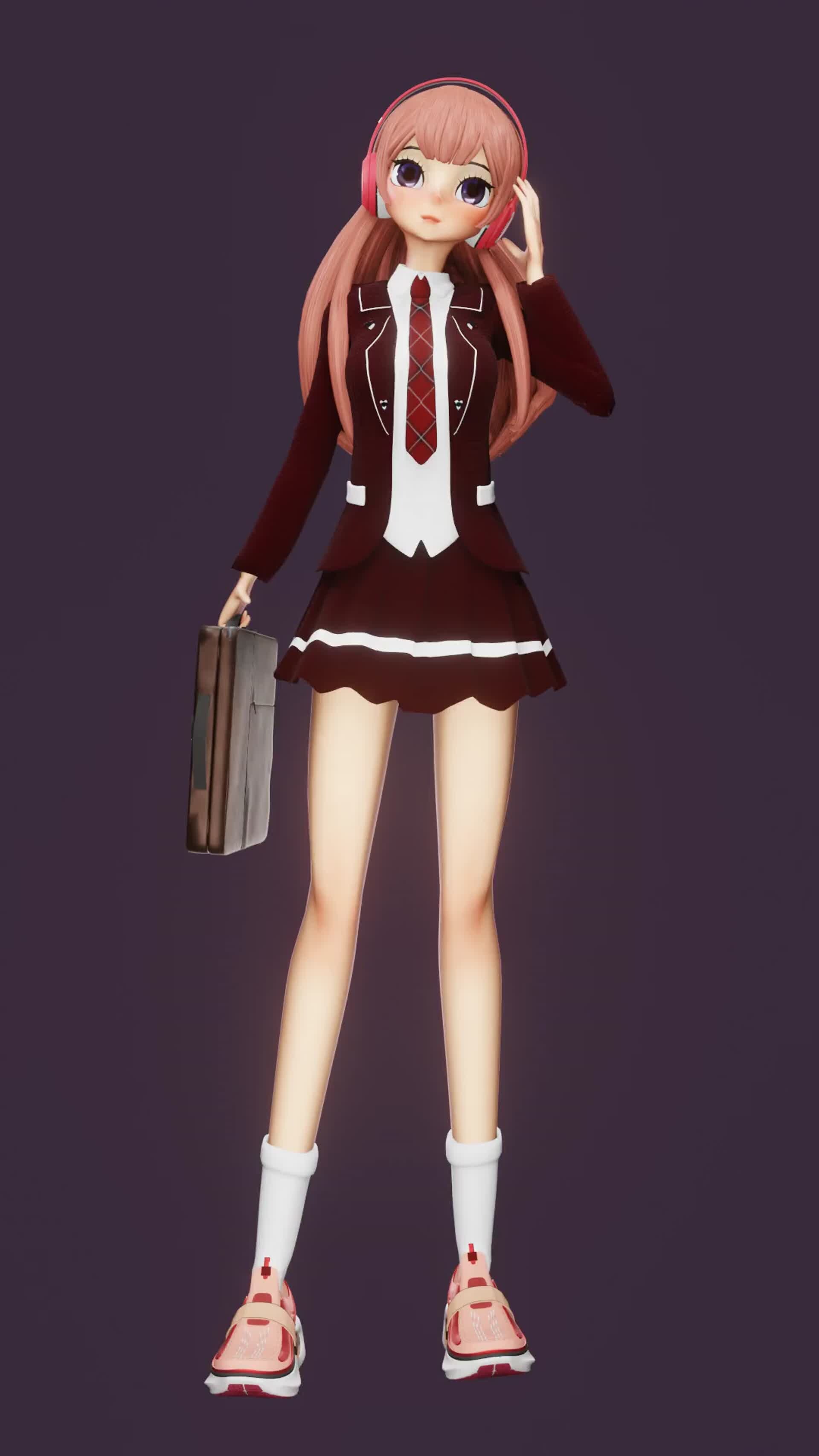 ArtStation - Anime Girl 360 Animation