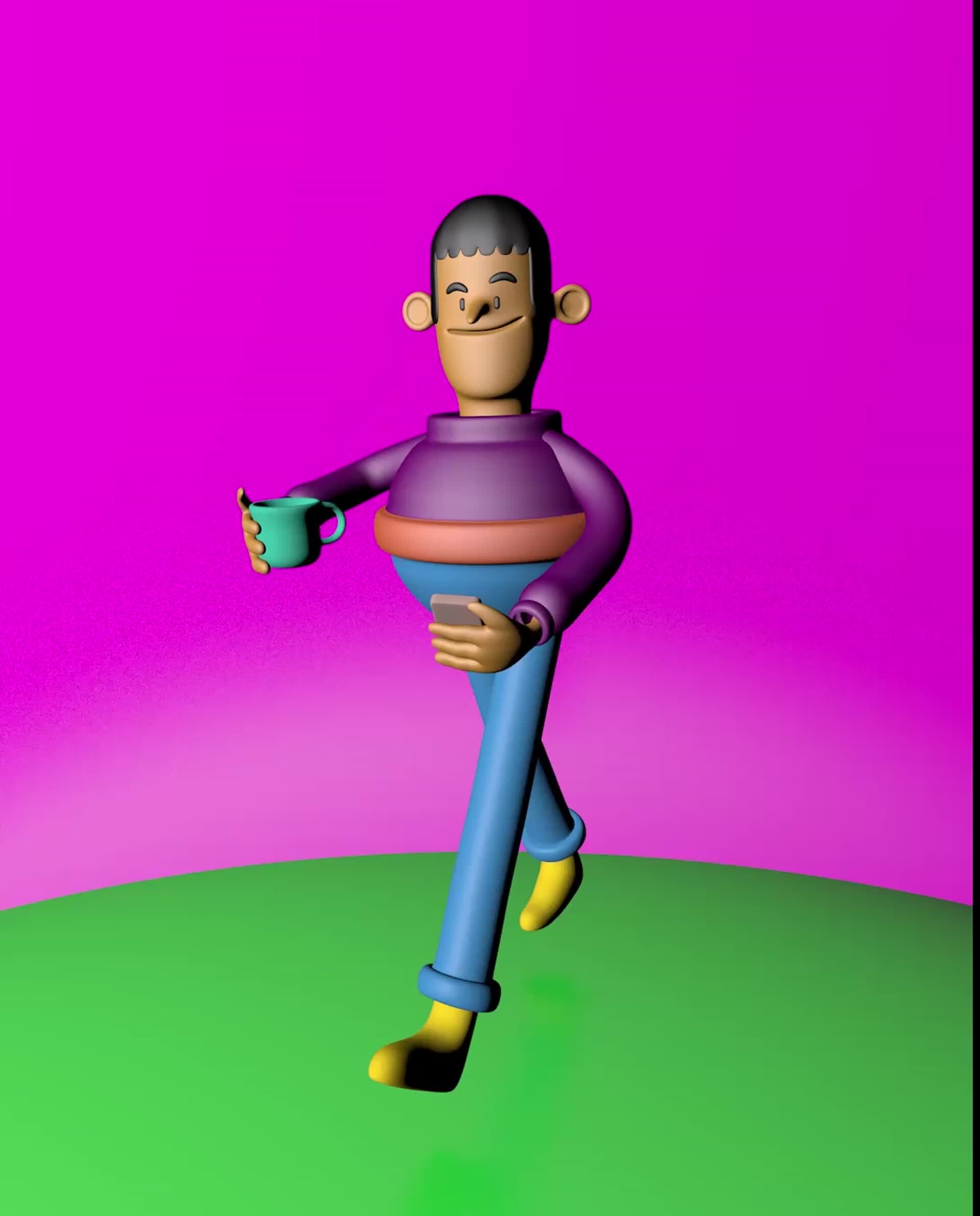 ArtStation - 3D Human Character Walk Cycle