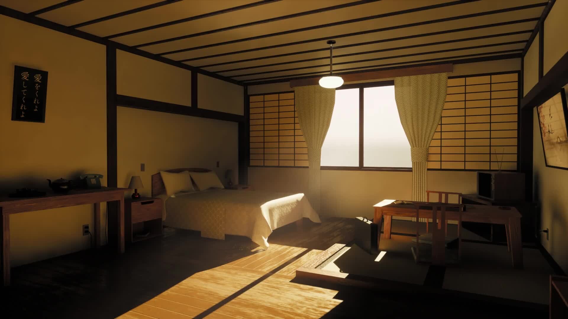 ArtStation - 1980's Japanese Hotel Room