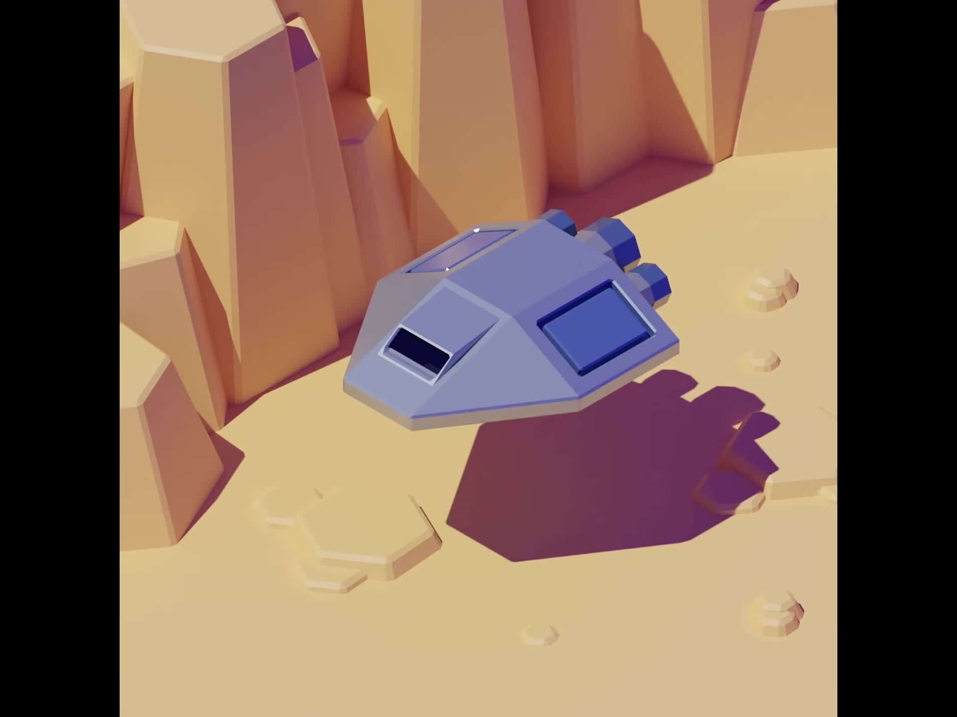 ArtStation - Spaceship Explorer Animation Loop