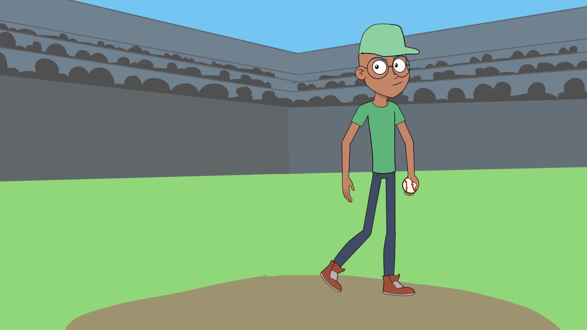 ArtStation - Baseball pitch 2D animation