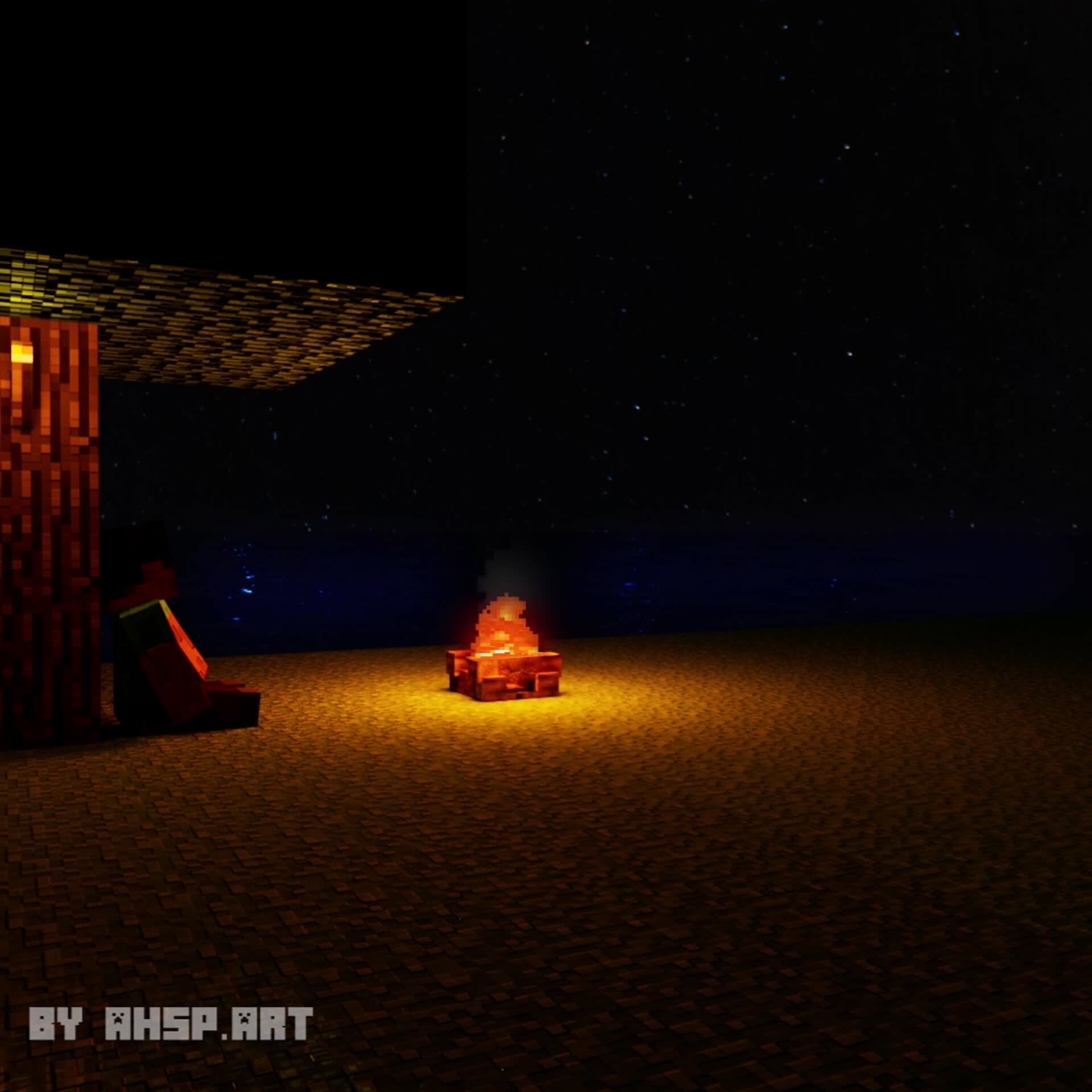 ArtStation - Night in minecraft